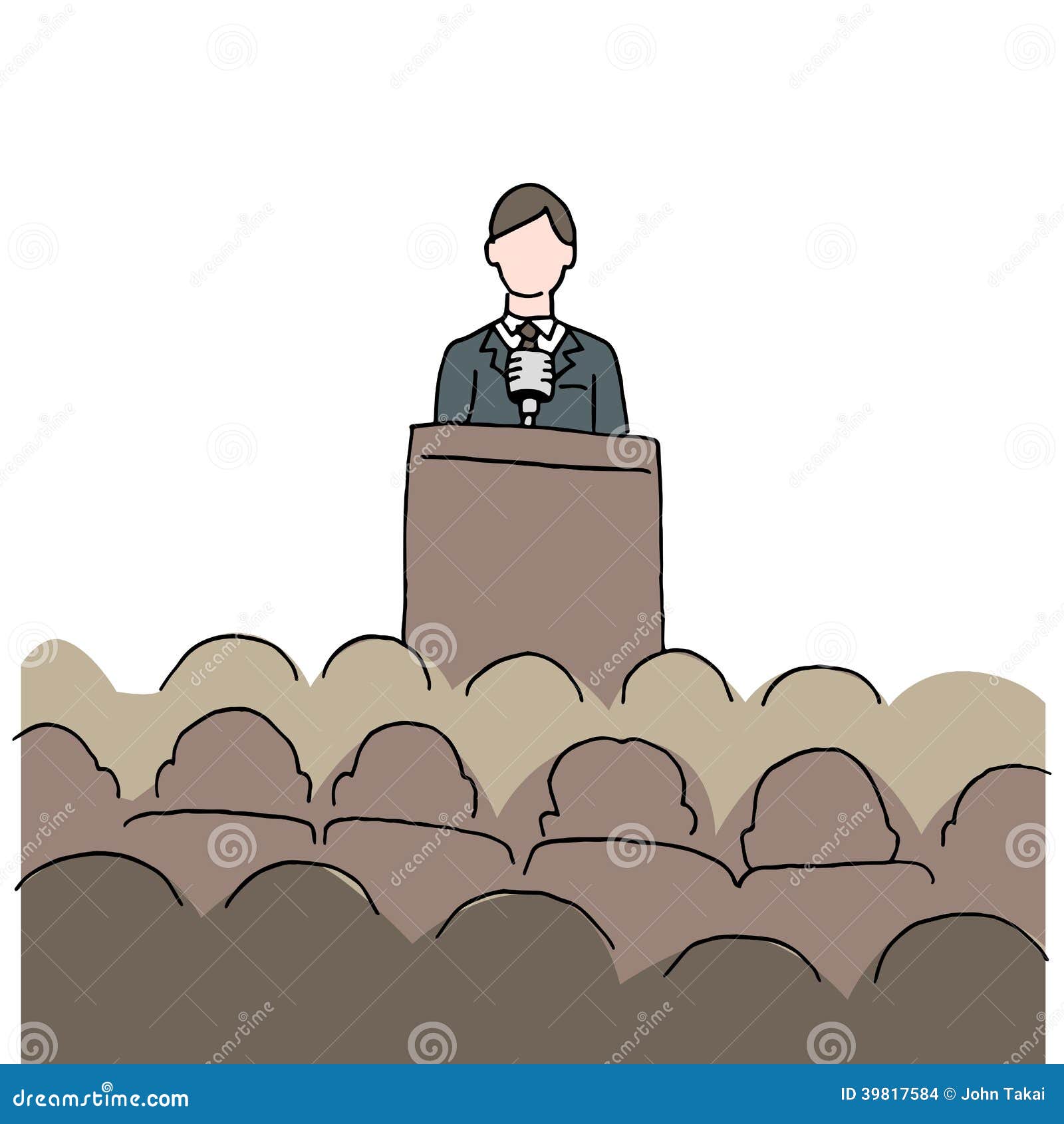 Hombre Que Hace Discurso Público Ilustración del Vector - Ilustración ...