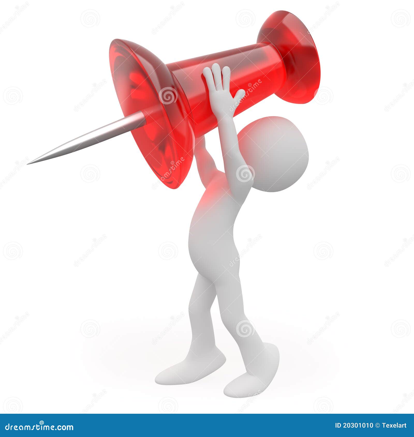 Hombre Que Intenta Clavar Un Pasador Stock de ilustración - Ilustración ...