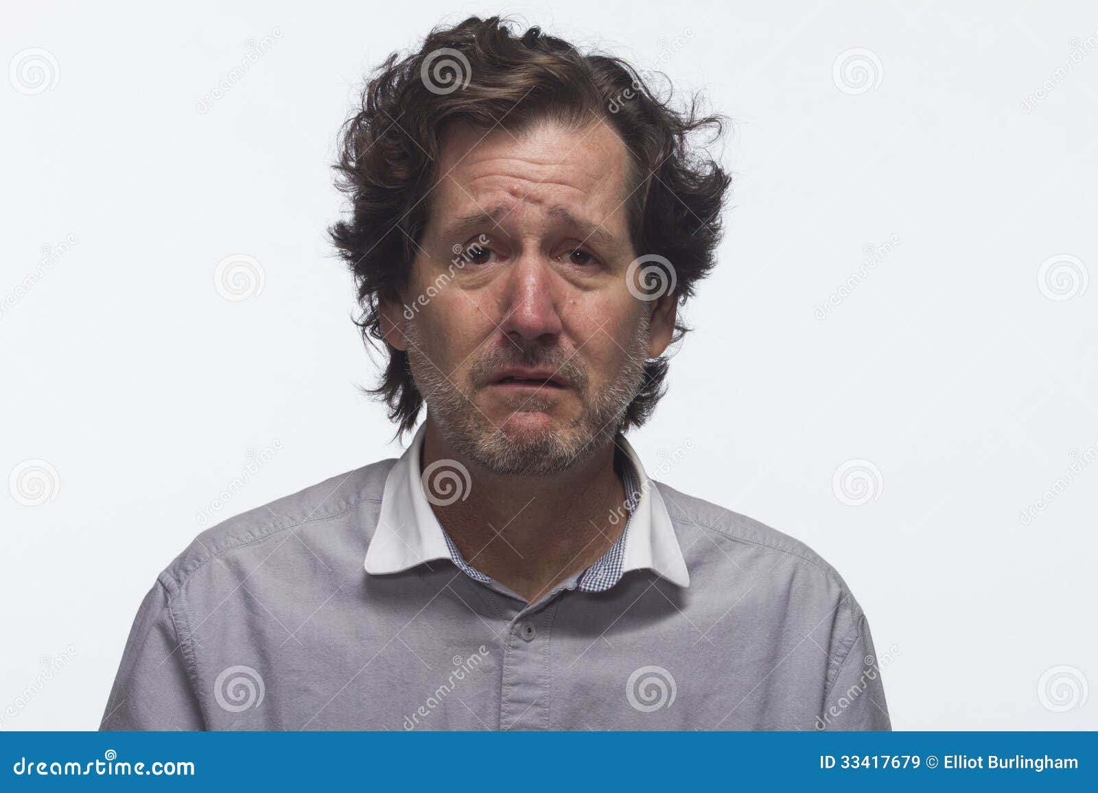 Hombre Que Parece Desgraciado, Horizontal Imagen de archivo - Imagen de ...