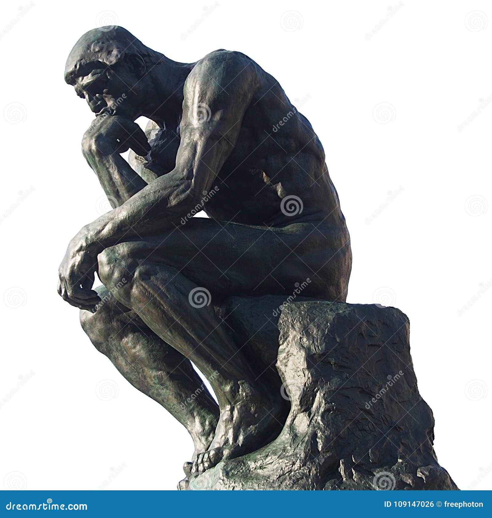 Hombre Que Piensa El Pensador Por Rodin Foto Editorial Imagen De