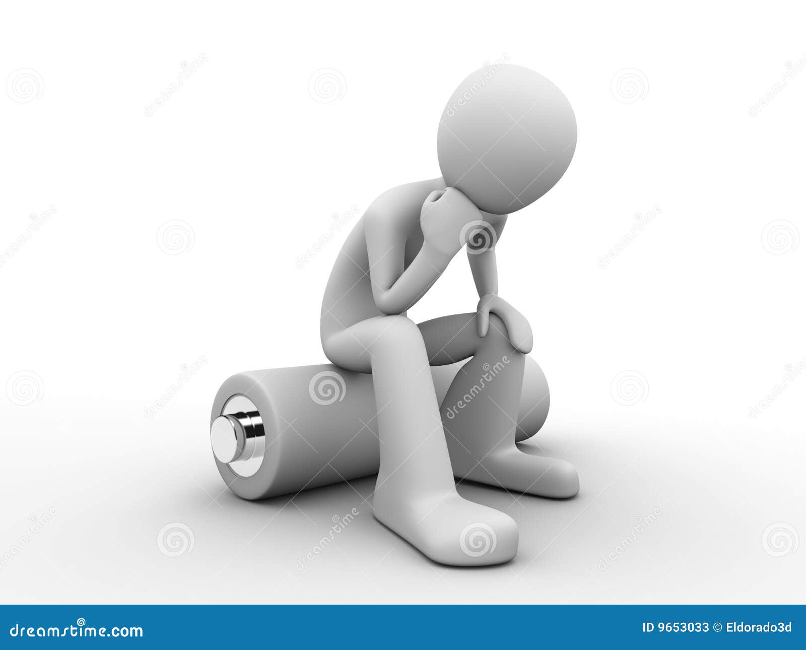 Hombre Que Se Sienta En Una Batería Stock de ilustración - Ilustración ...