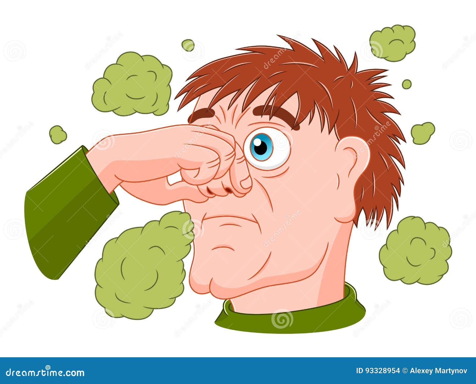 Hombre Que Se Siente Mal El Olor Ilustración del Vector - Ilustración ...