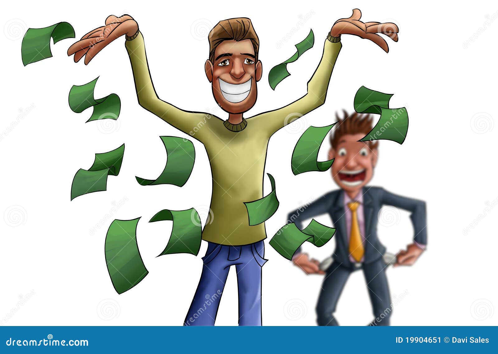 Hombre rico joven y loco stock de ilustración. Ilustración de bolsillo ...