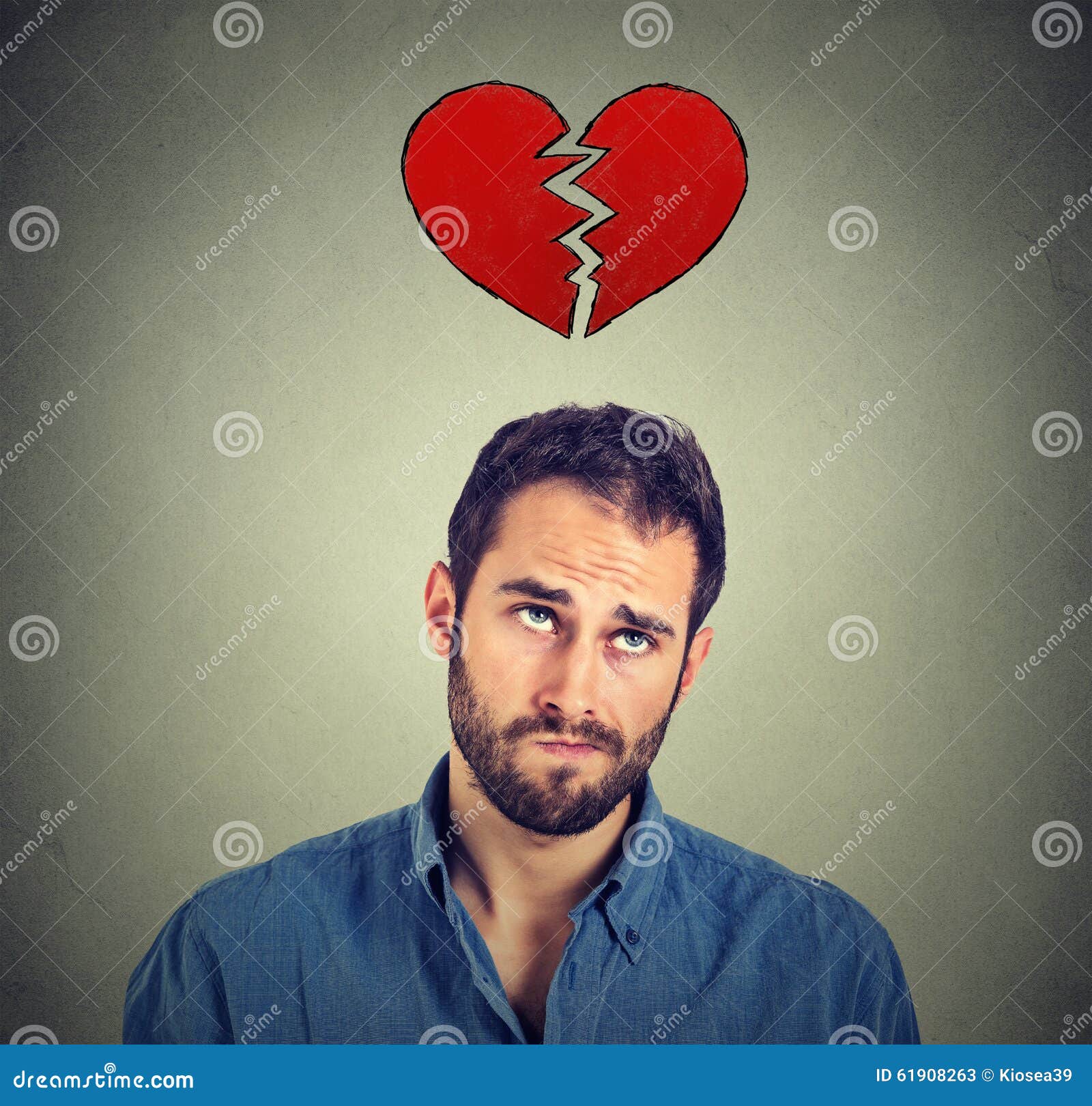Hombre roto corazón imagen de archivo. Imagen de asesoramiento - 61908263