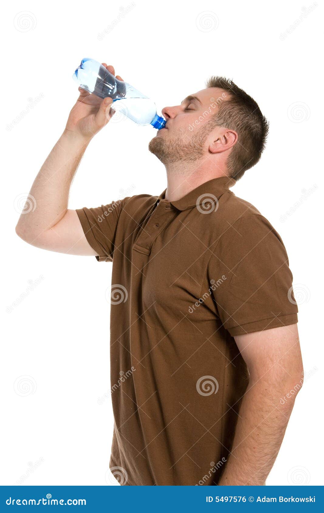 Hombre sediento foto de archivo. Imagen de humano, grande - 5497576