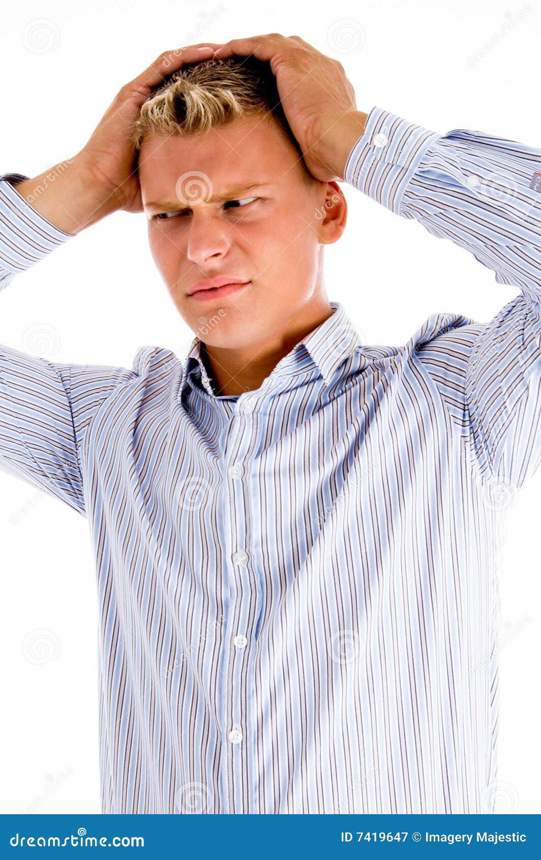 Hombre tenso joven imagen de archivo. Imagen de rubio - 7419647