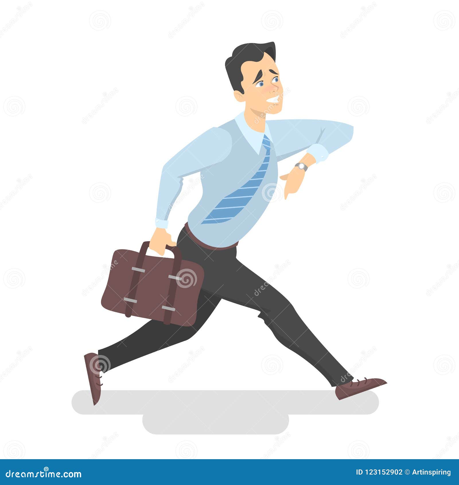 Hombre a toda prisa ilustración del vector. Ilustración de negocios ...