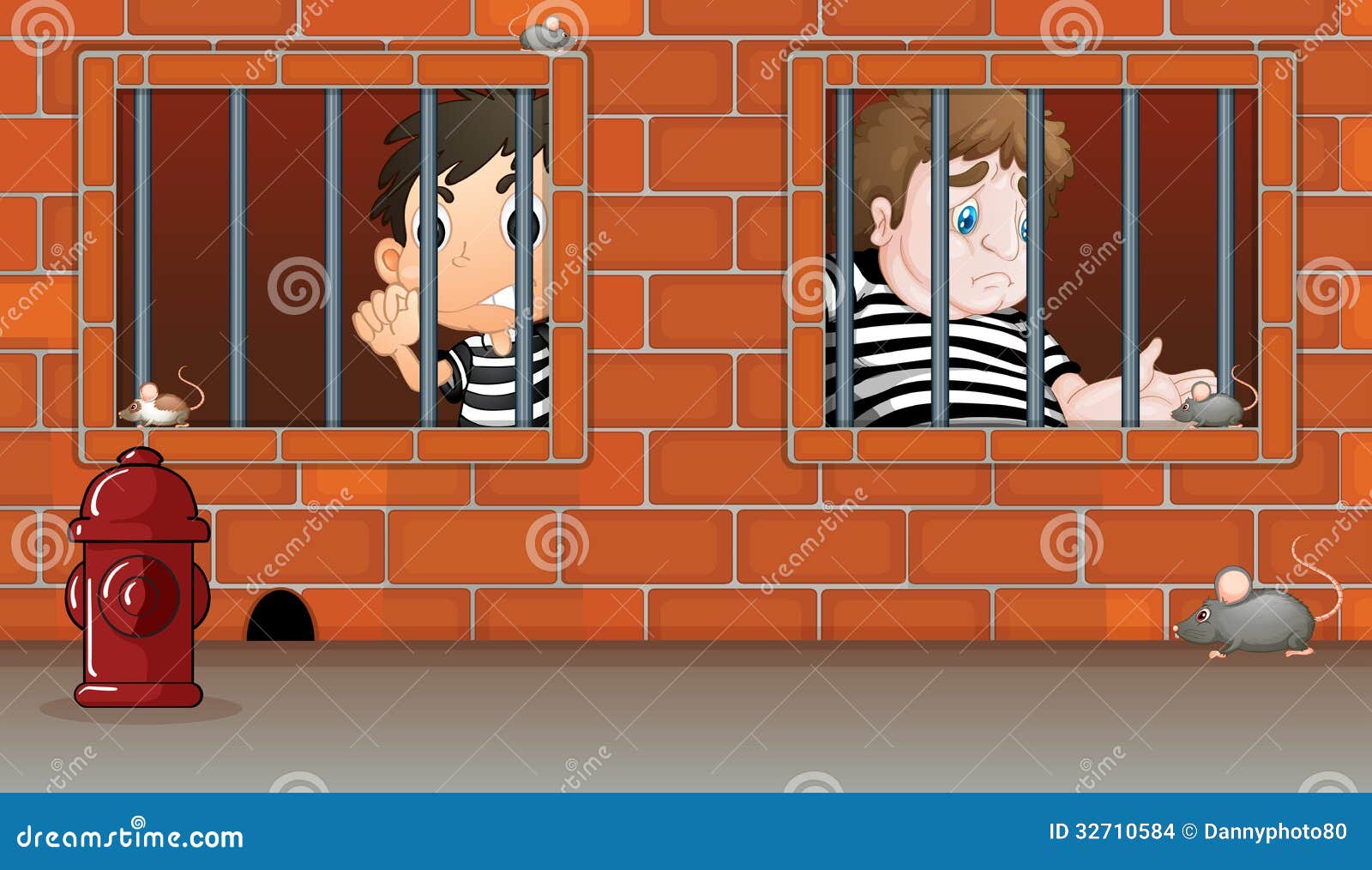 Hombres en la cárcel ilustración del vector. Ilustración de metal ...