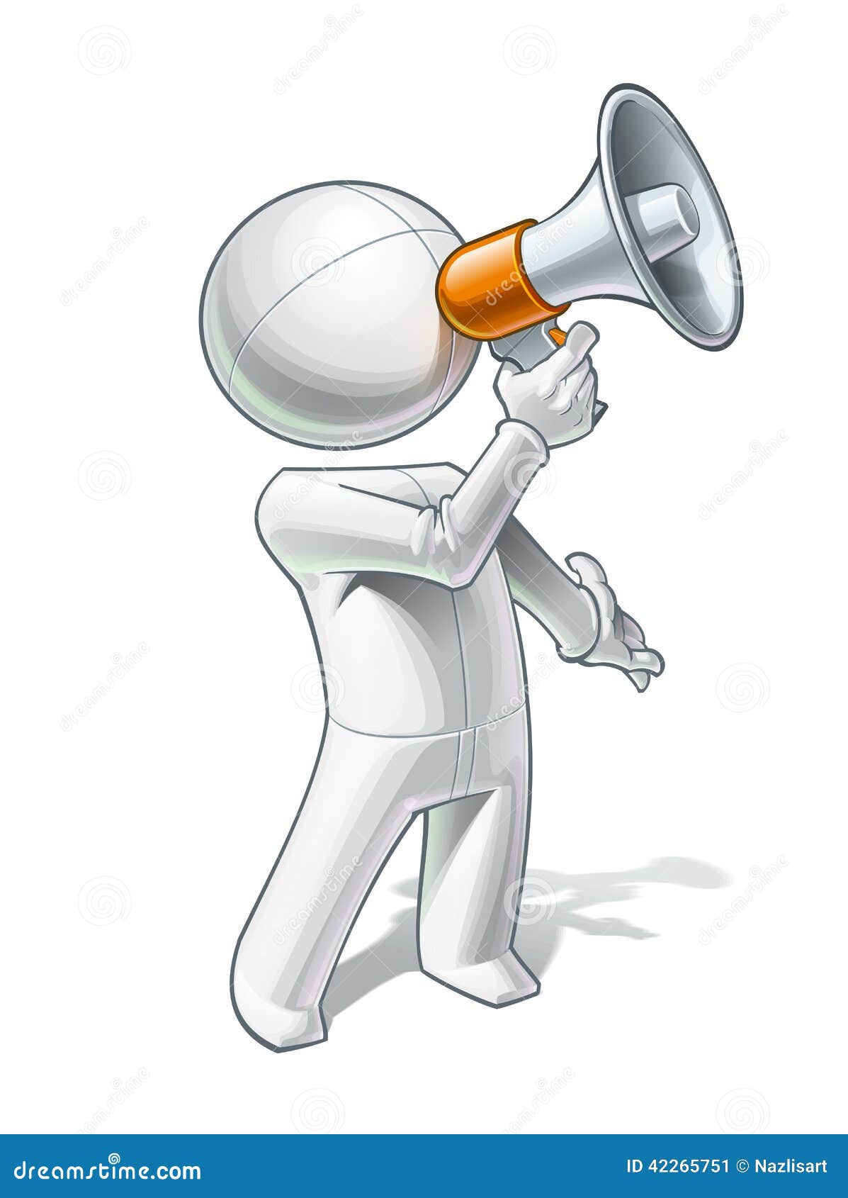 Hombres Simples Del Vector - Megáfono Ilustración del Vector ...