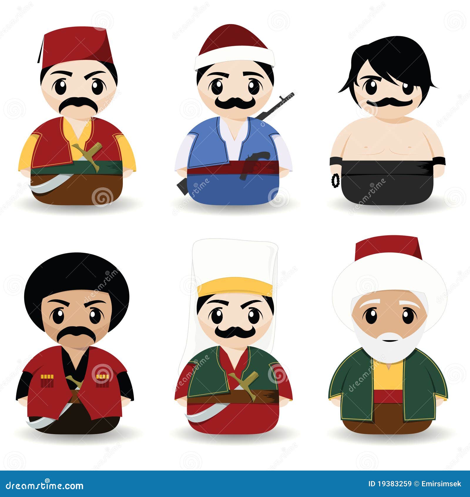 Hombres Turcos Tradicionales Ilustración del Vector - Ilustración de ...