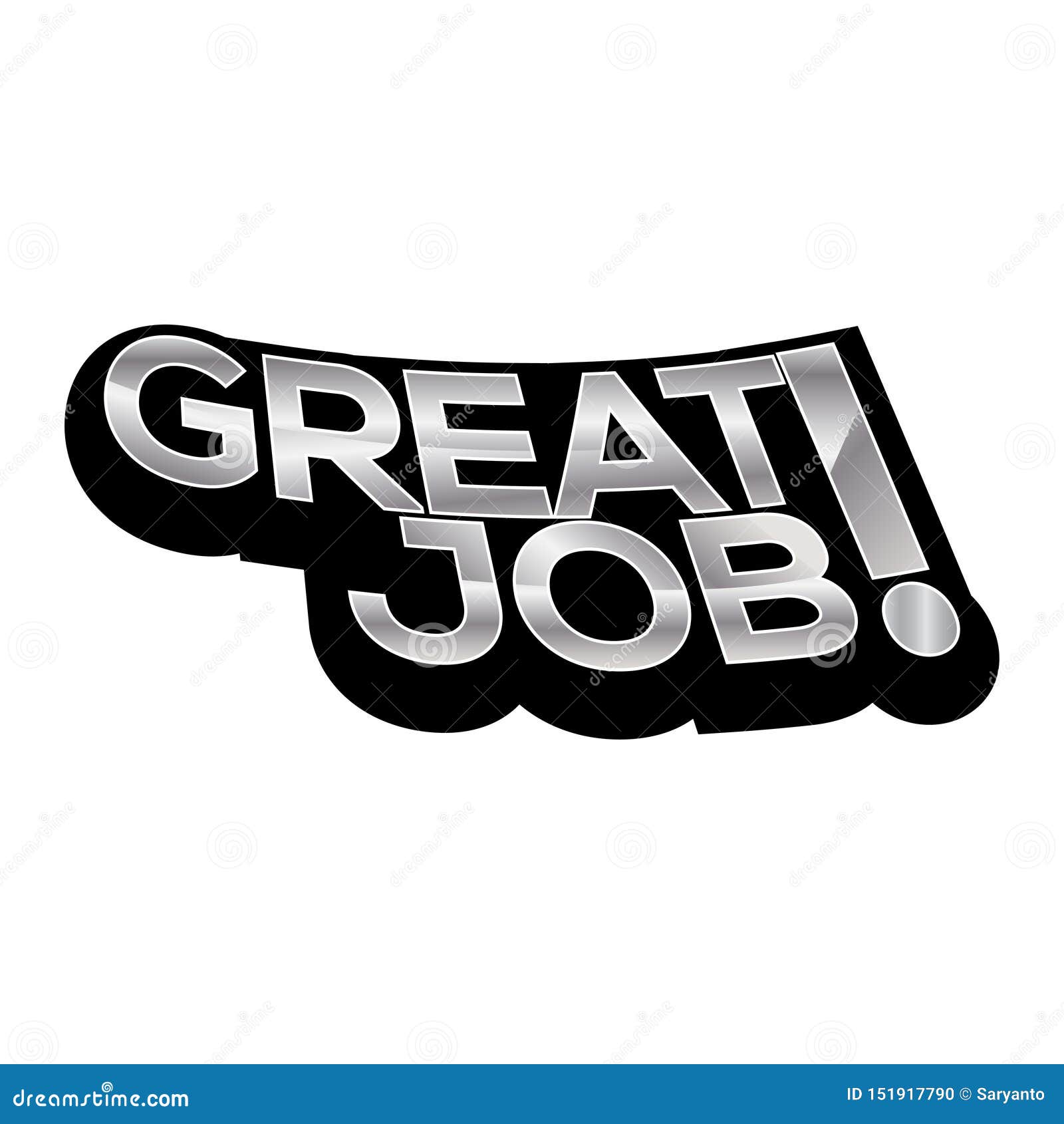 Great Job Icon Stock-vector. Black Letters Stock Vector - Illustration ...