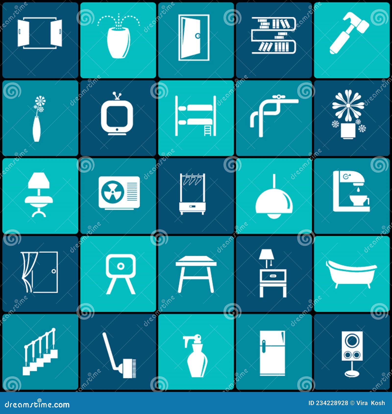 Home related icons stock vector. Illustration of design - 234228928