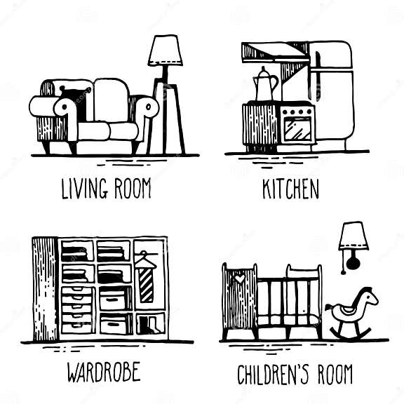 Home2 ilustración del vector. Ilustración de silla, fondo - 65169080