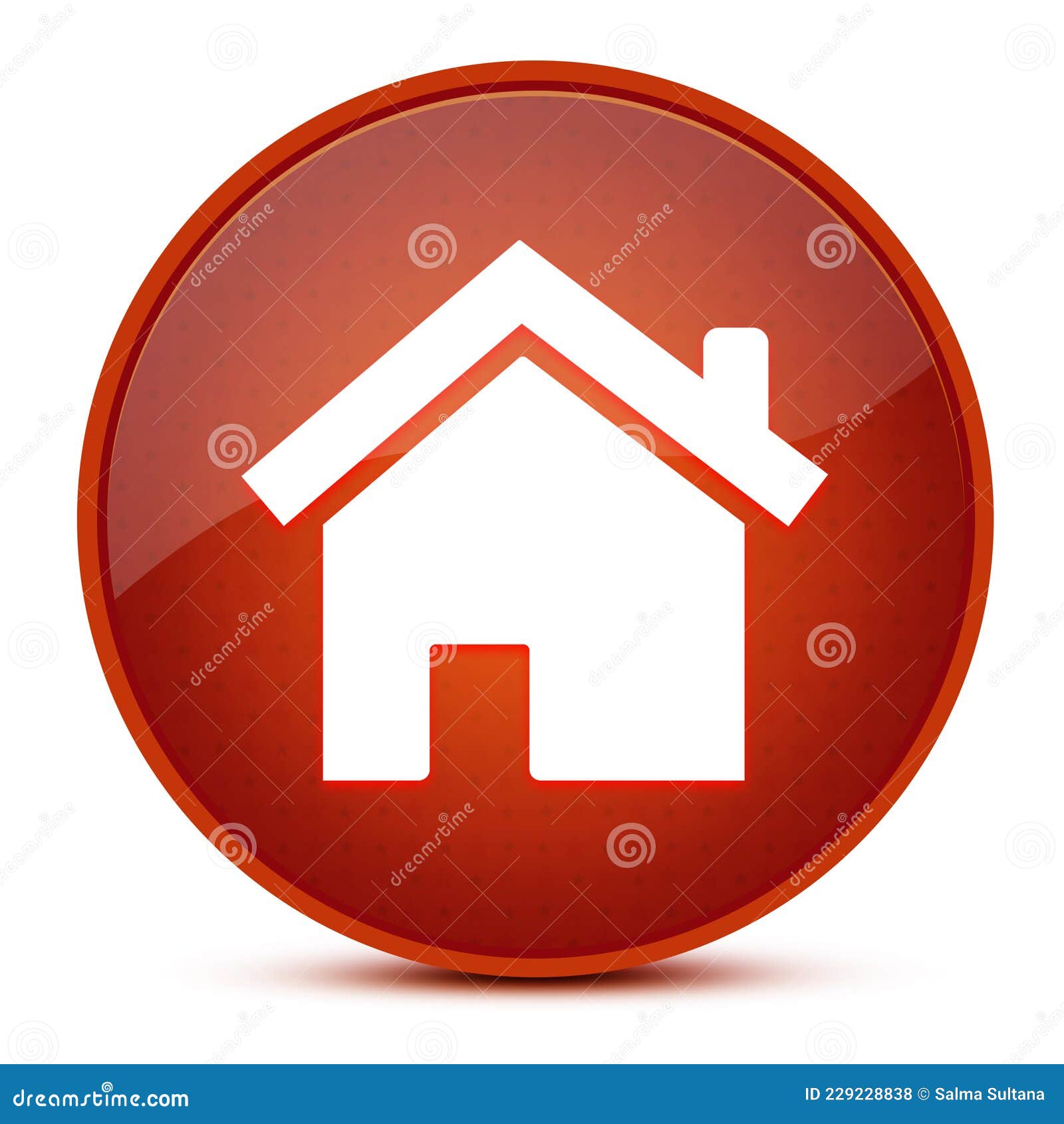 Home Aesthetic Glossy Brown Round Button Abstract Stock Illustration ...