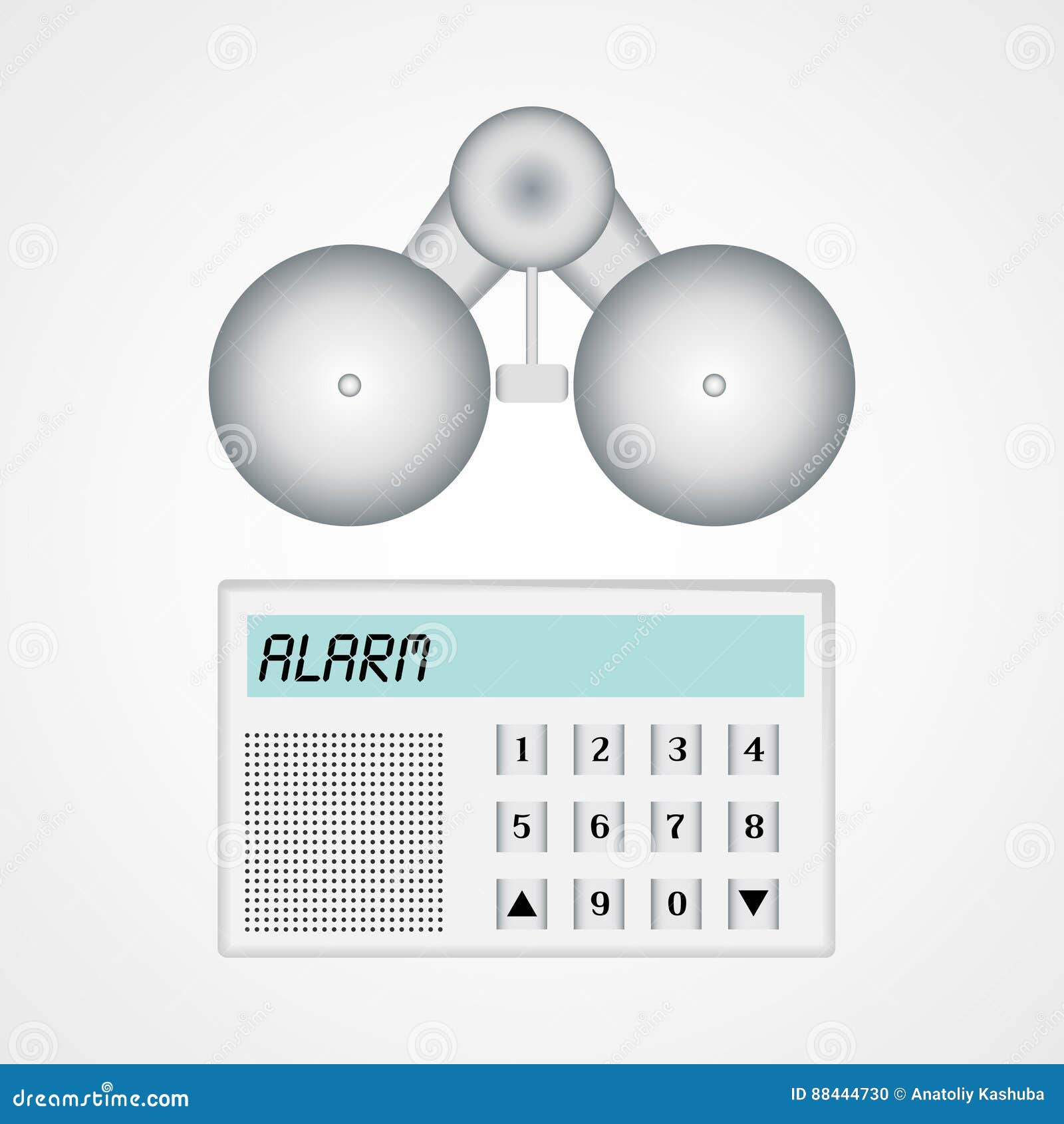 Home Alarm Security System. Stock Vector - Illustration of password ...