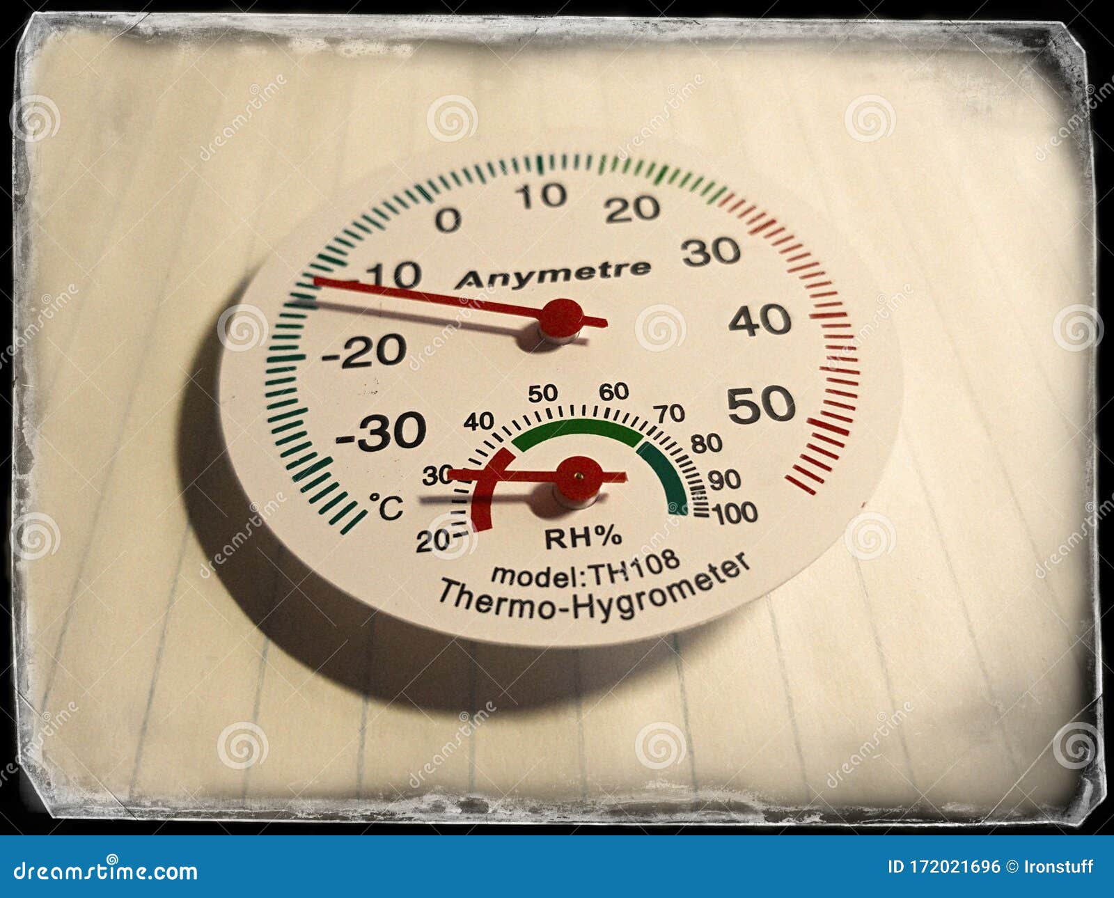 Home Analog Hygrometer with Arrow Stock Photo - Image of environment ...