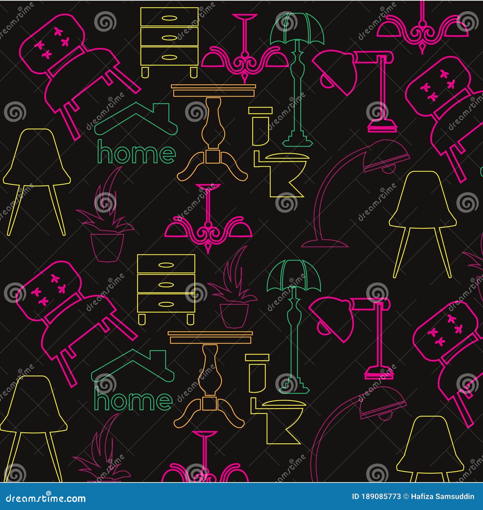 Home Appliances Background. Vector Illustration Decorative Design Stock ...