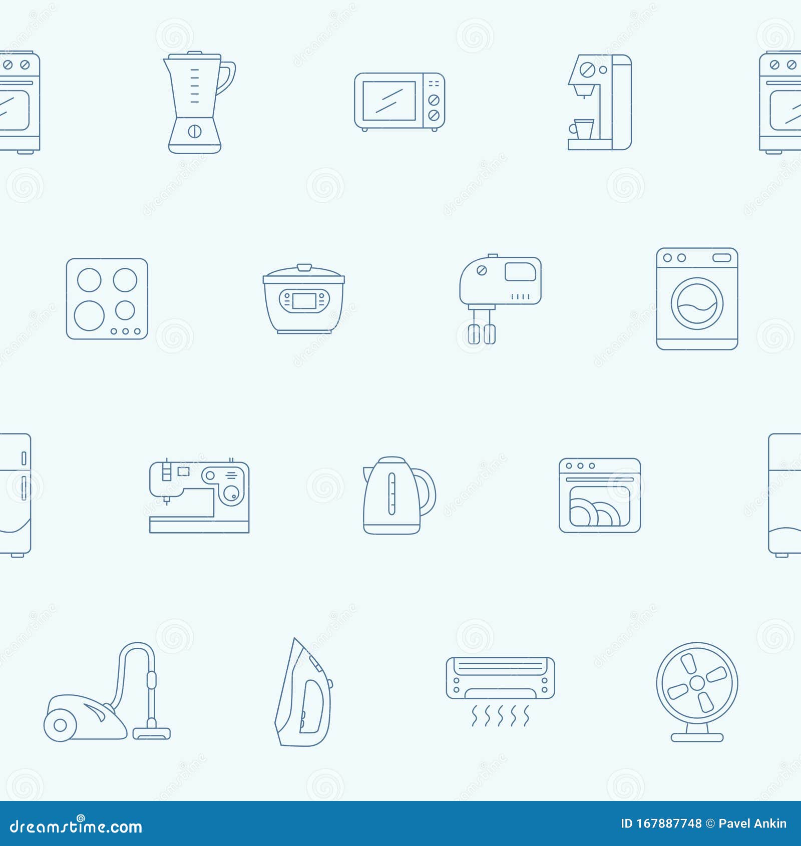 Home Appliances Background 06 向量例证 - 插画 包括有 电子, 烹调: 167887748