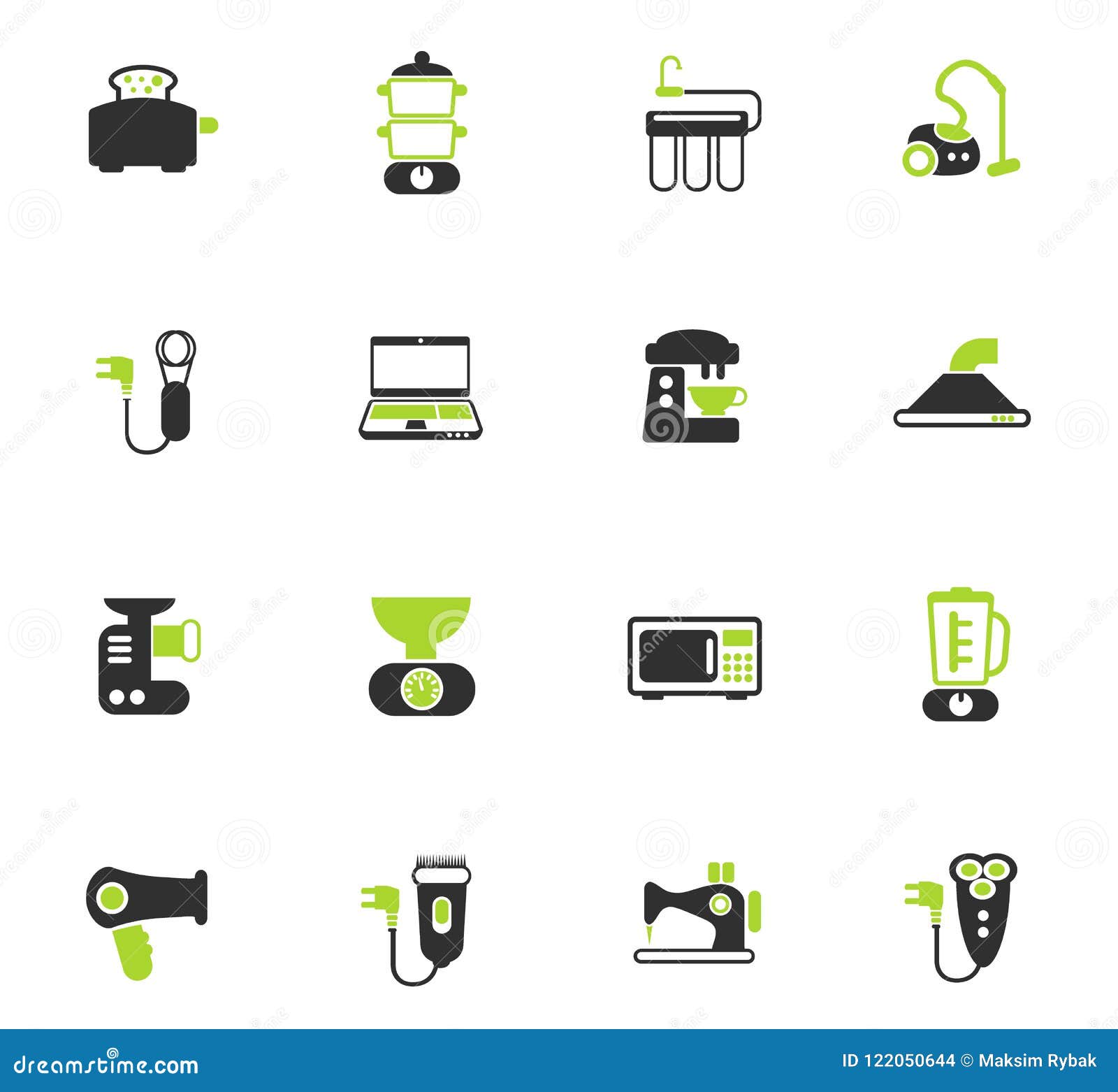 Home appliances icon set stock vector. Illustration of icon - 122050644