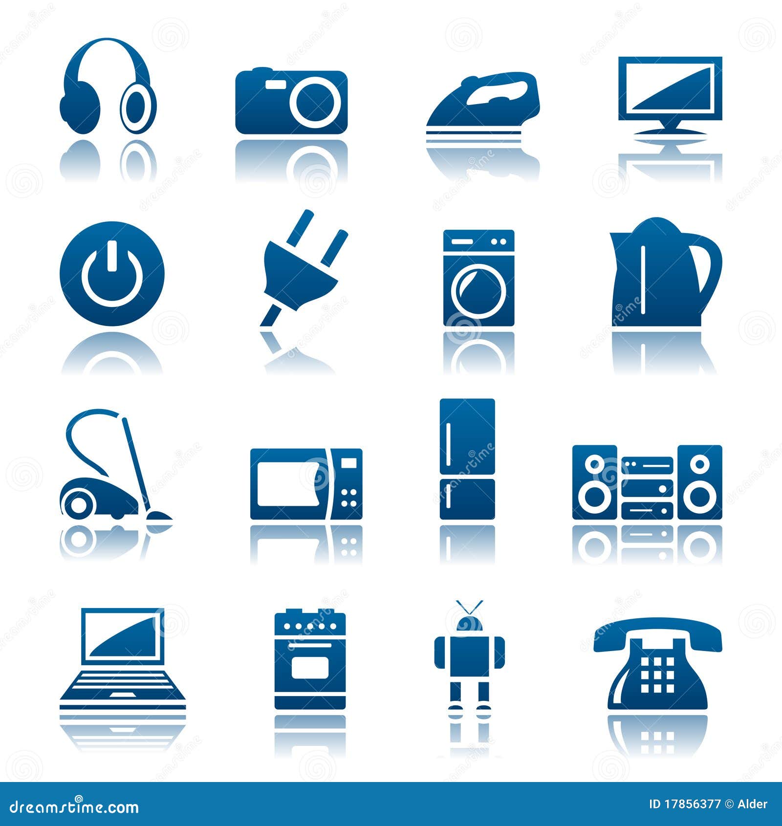 Home appliances icon set stock vector. Illustration of electronics ...