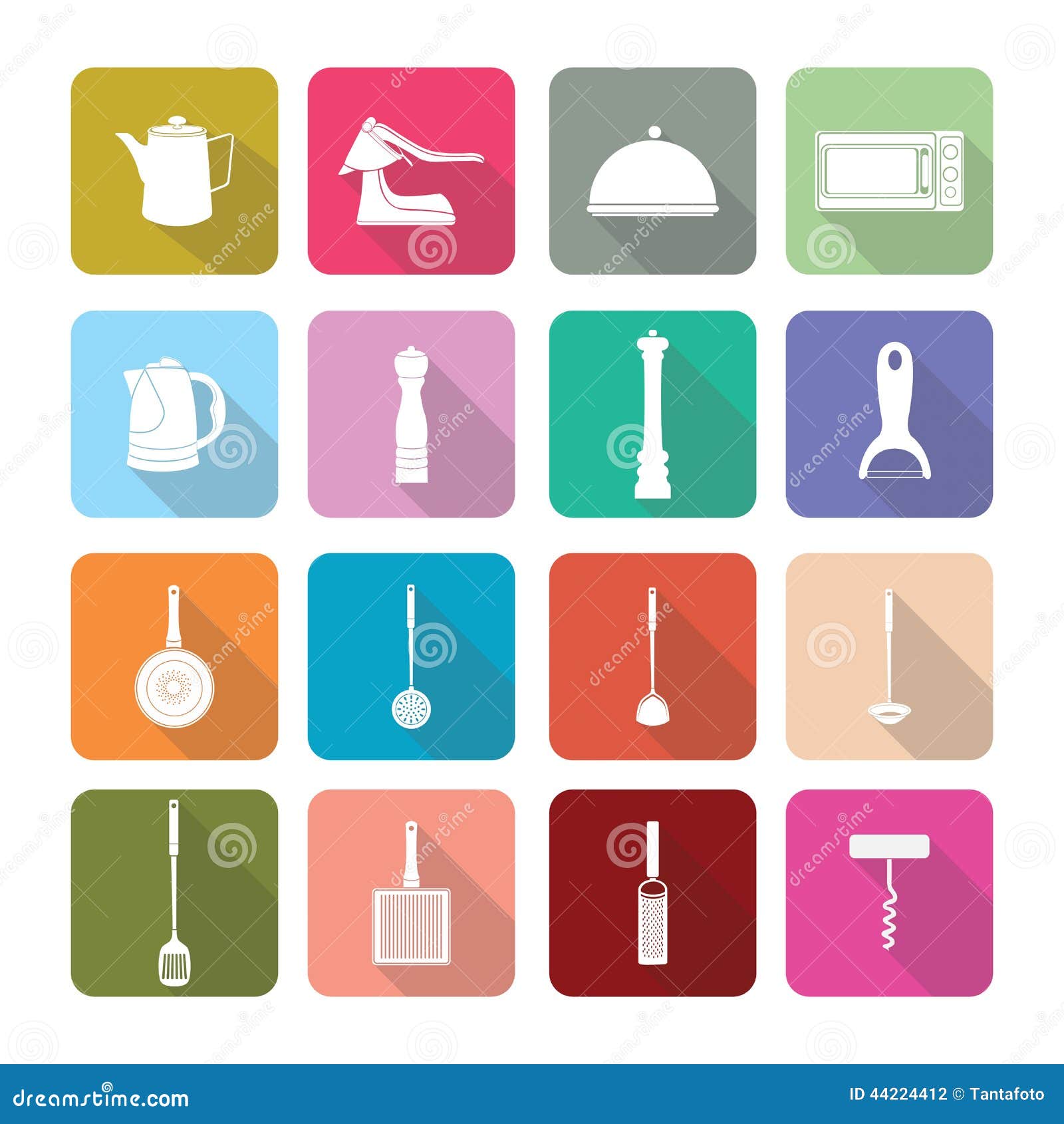 Home Appliances Icons in Flat Design Set 2 Stock Vector - Illustration ...