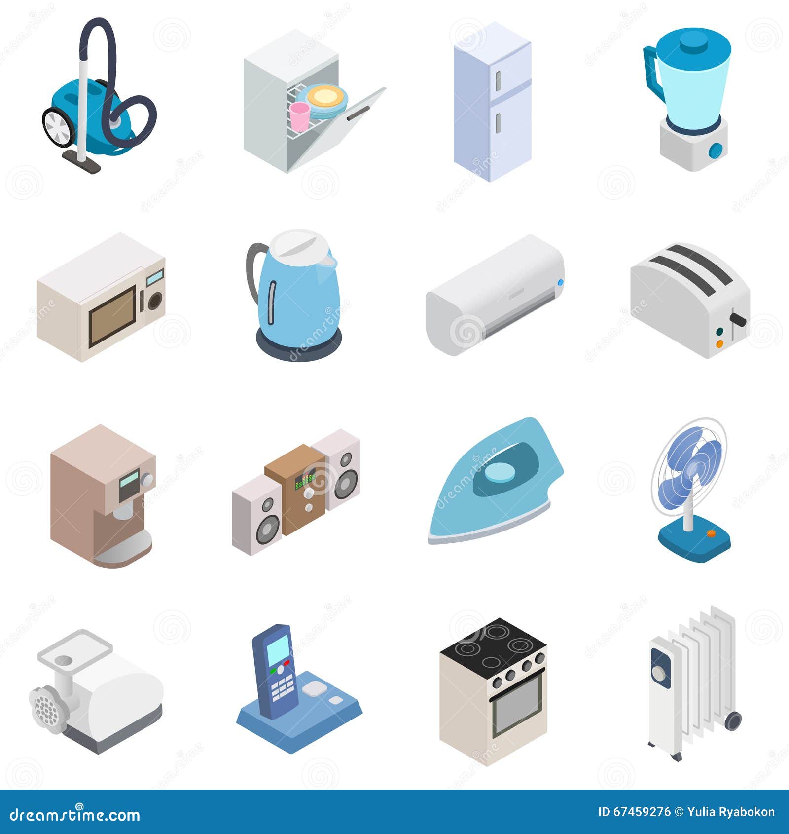 Home appliances icons stock vector. Illustration of cleaner - 67459276