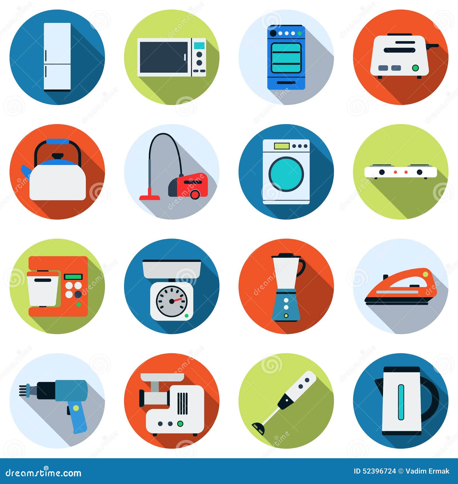 Home Appliances Vector Icons Stock Vector - Illustration of appliances ...