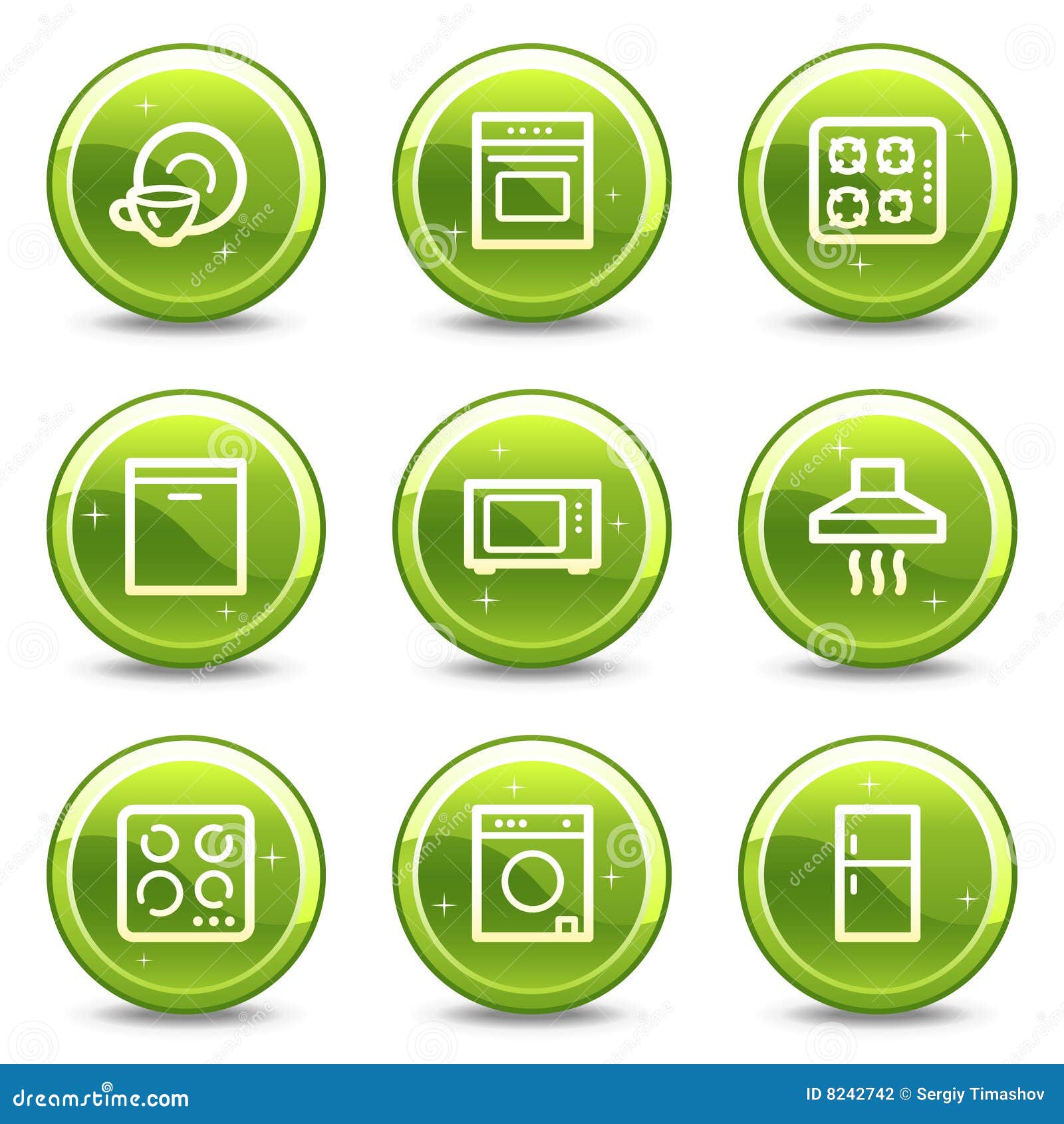 Home appliances web icons stock vector. Illustration of electric - 8242742