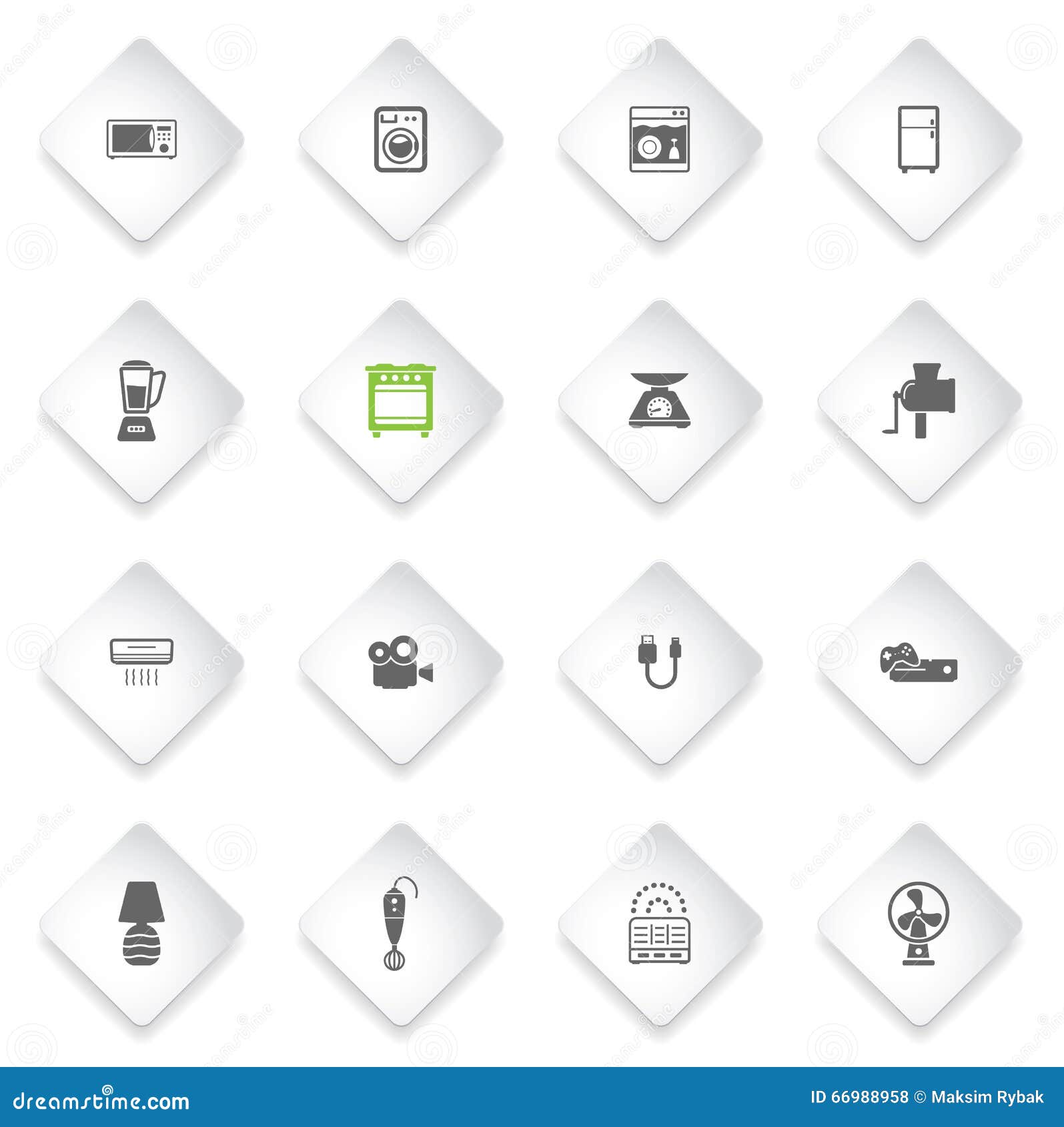 Home Applicances Simply Icons Stock Illustration - Illustration of ...