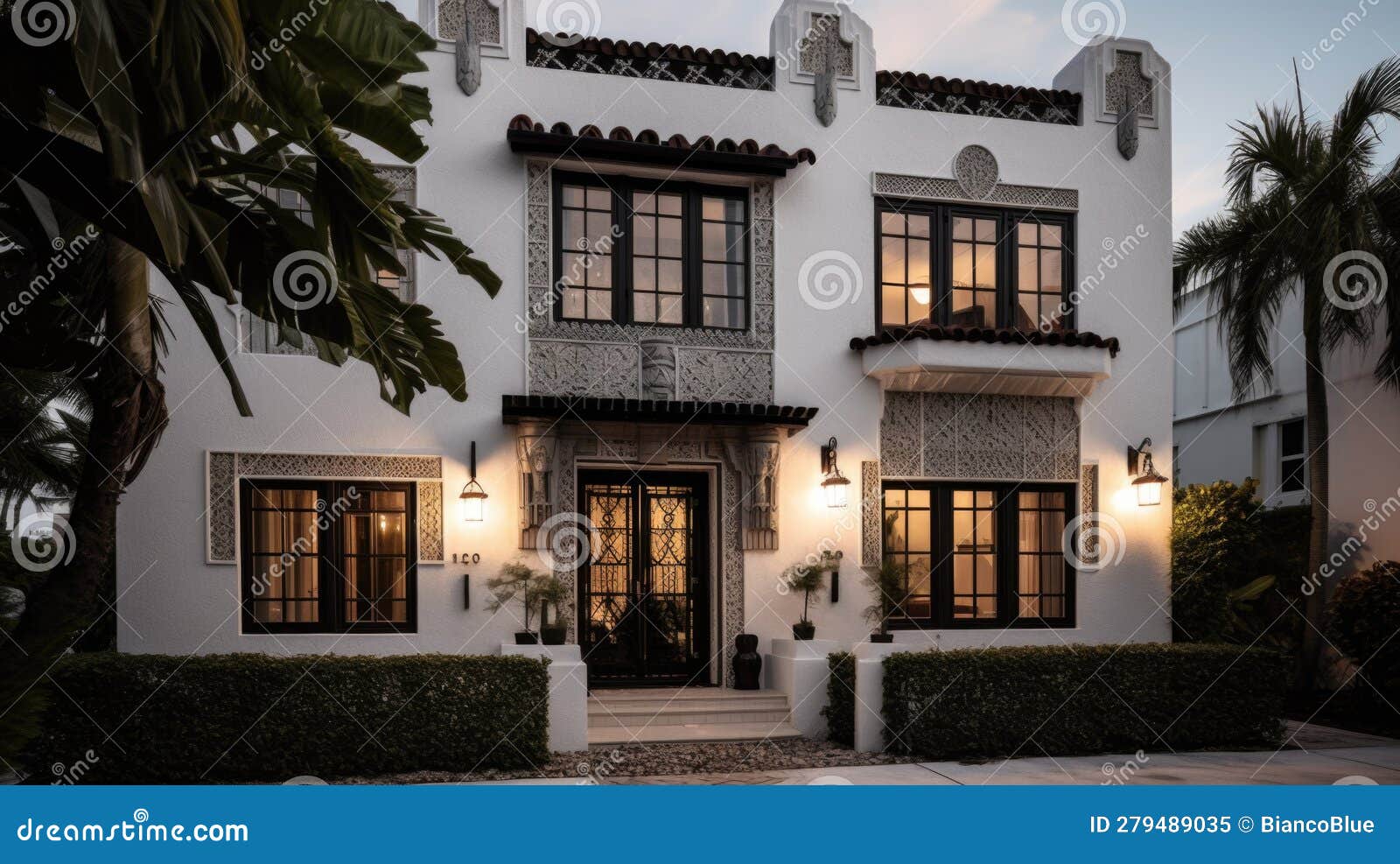 Home Architecture Design in Colonial Style with Centered Front Door ...