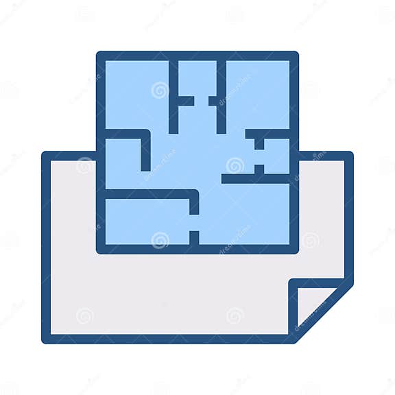 Home Architecture Plan Icon Stock Illustration - Illustration of icon ...