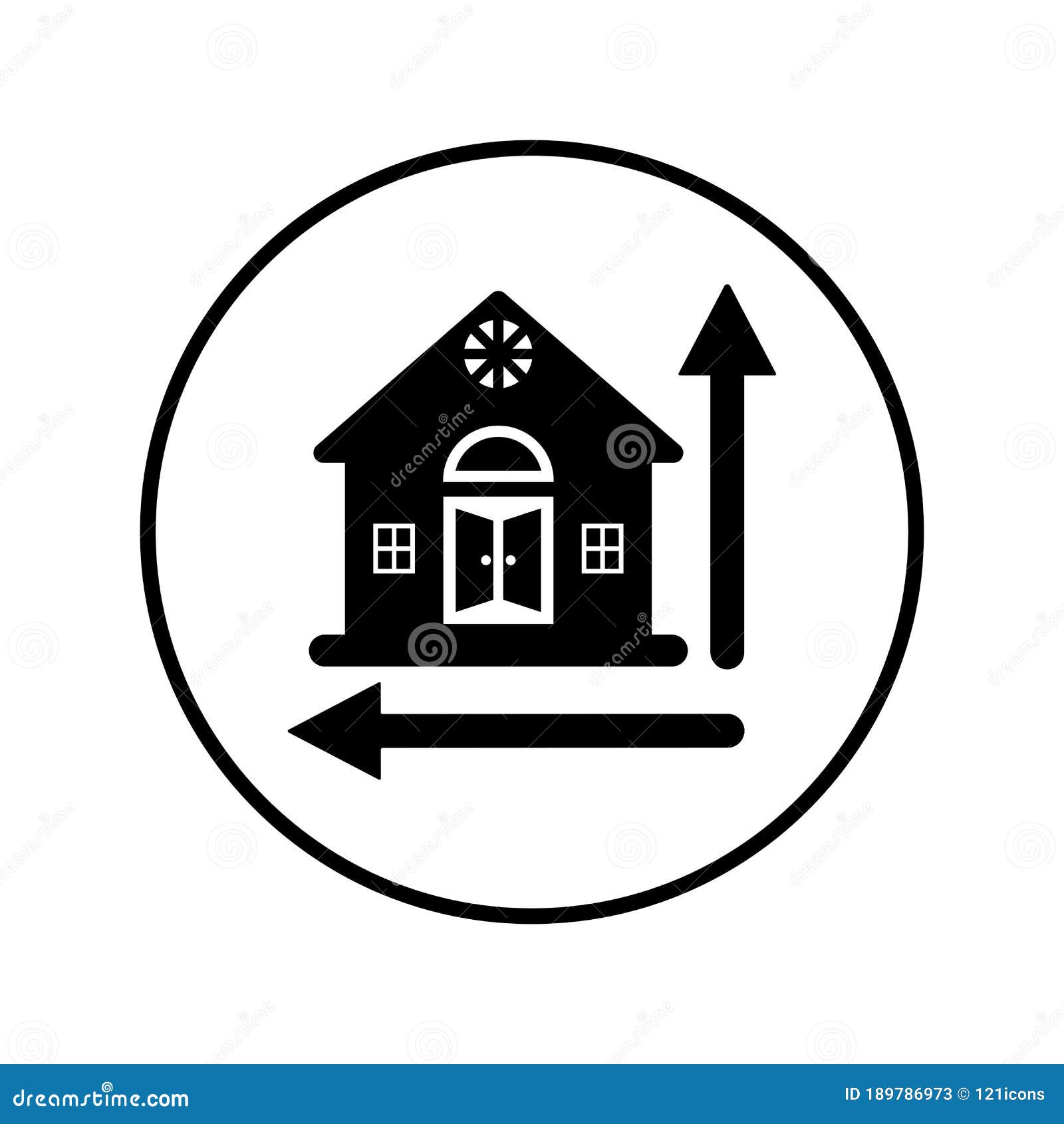 Home Area Measurement Icon / Black Vector Graphics Stock Vector ...