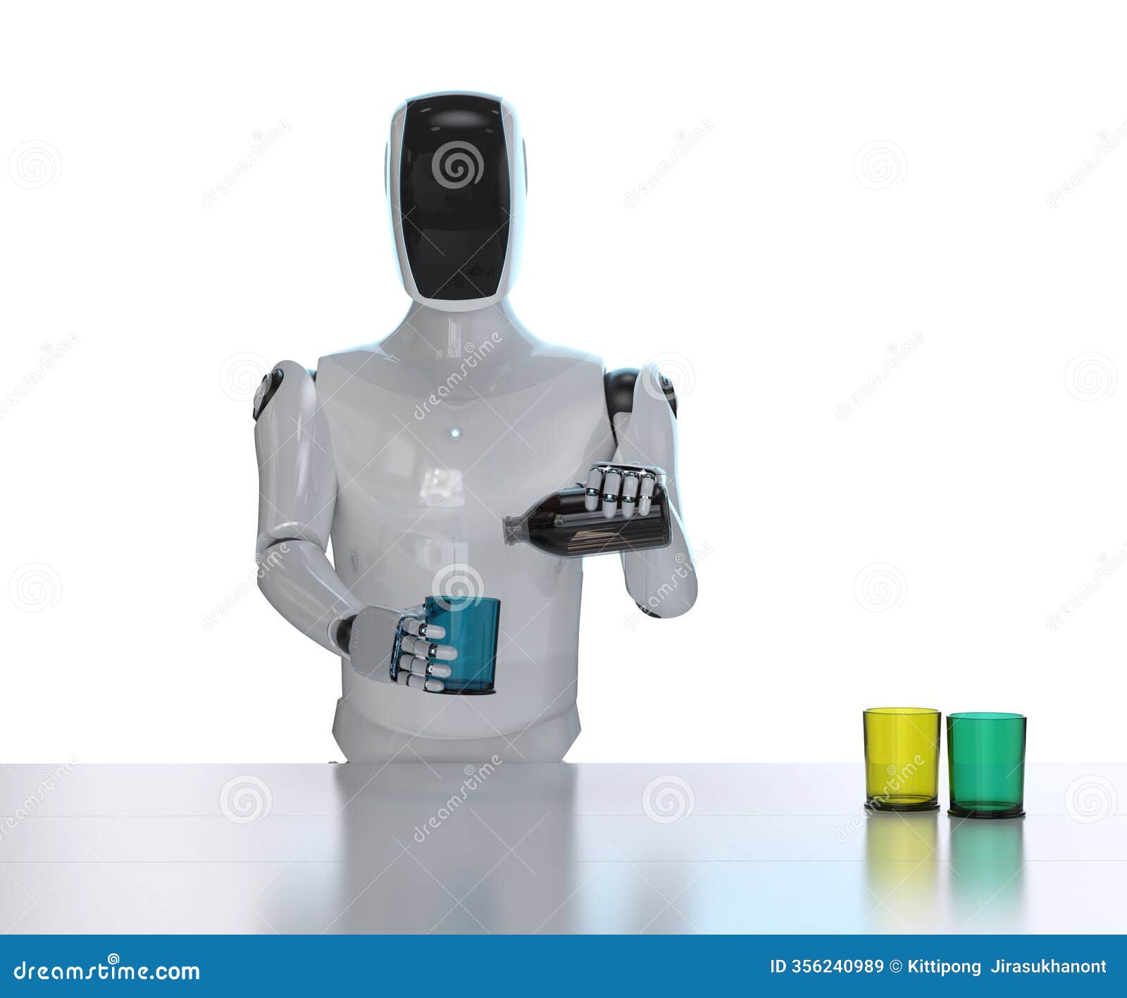 Home Assistant Robot or Cyborg Isolated Stock Illustration ...