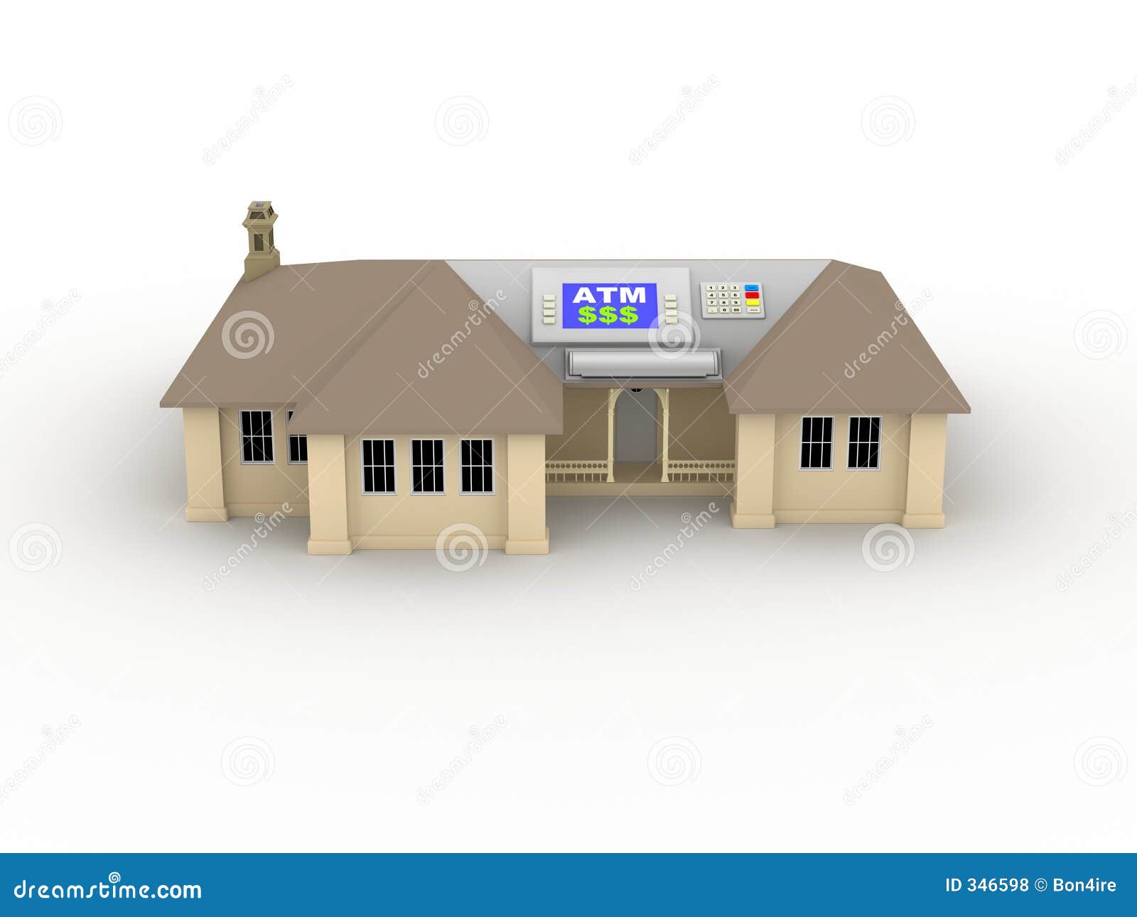 Home ATM stock illustration. Illustration of bank, investment - 346598