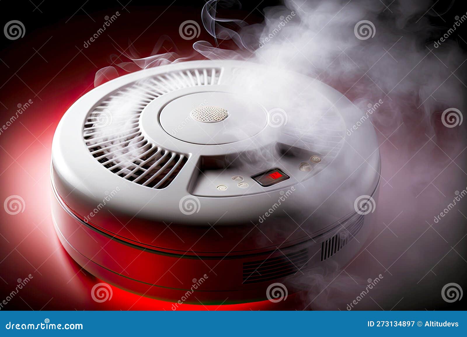 Home Automatic Fire Control System Smoke Alarm Stock Image - Image of ...