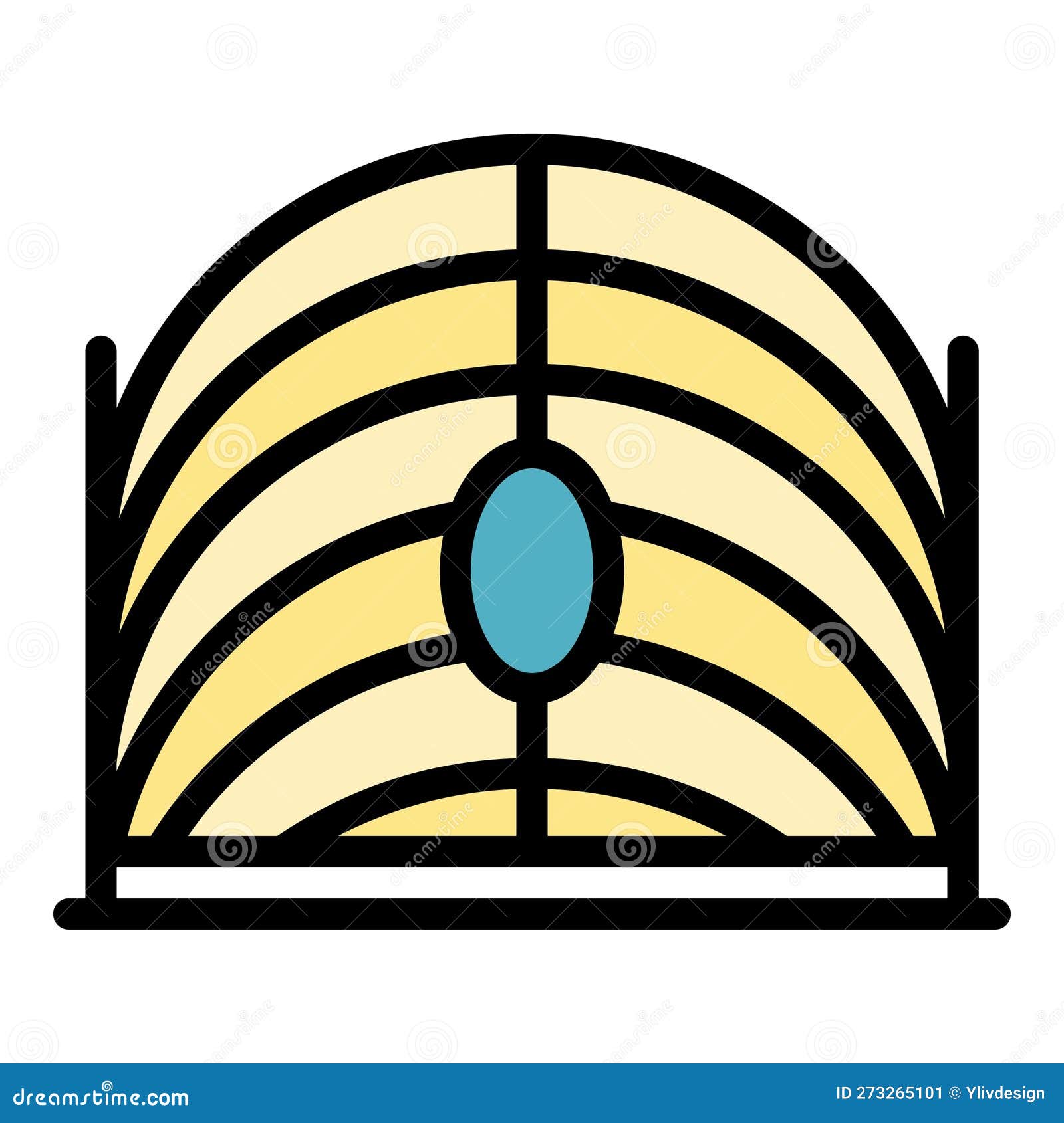 Home Automatic Gate Icon Vector Flat Stock Illustration - Illustration ...