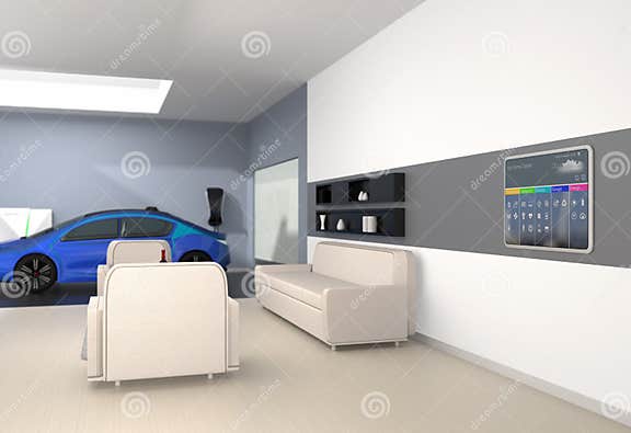 Home Automation Control Panel on the Wall Stock Illustration ...