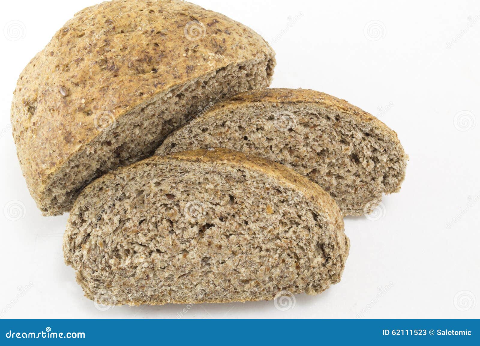 Home Baked Integral Bread Slices on the Table Stock Image - Image of ...
