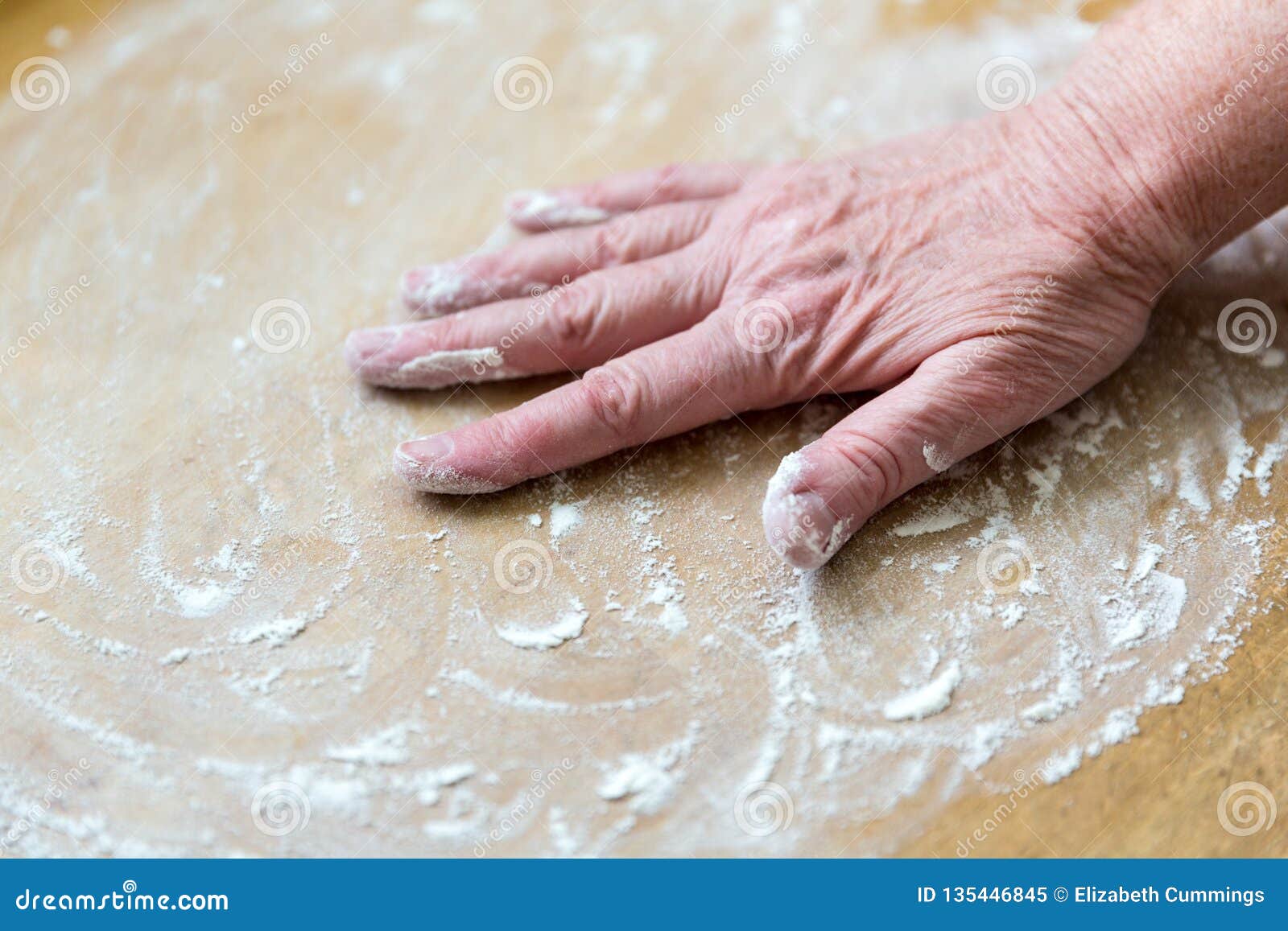 Home Baker Smoothing Flour Over a Surface Stock Image - Image of pale ...