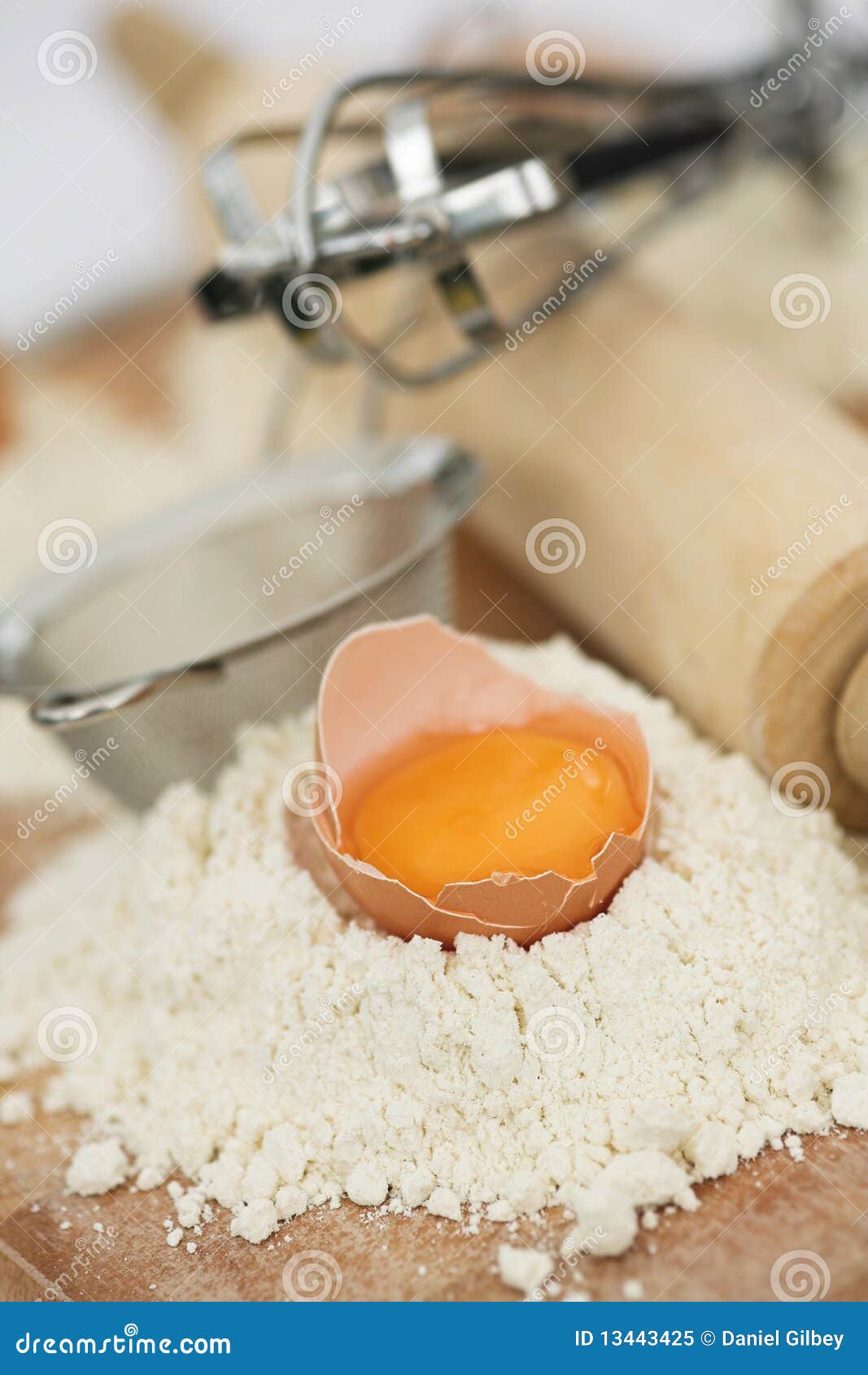Home Baking Ingredients in the Kitchen Stock Image - Image of flour ...