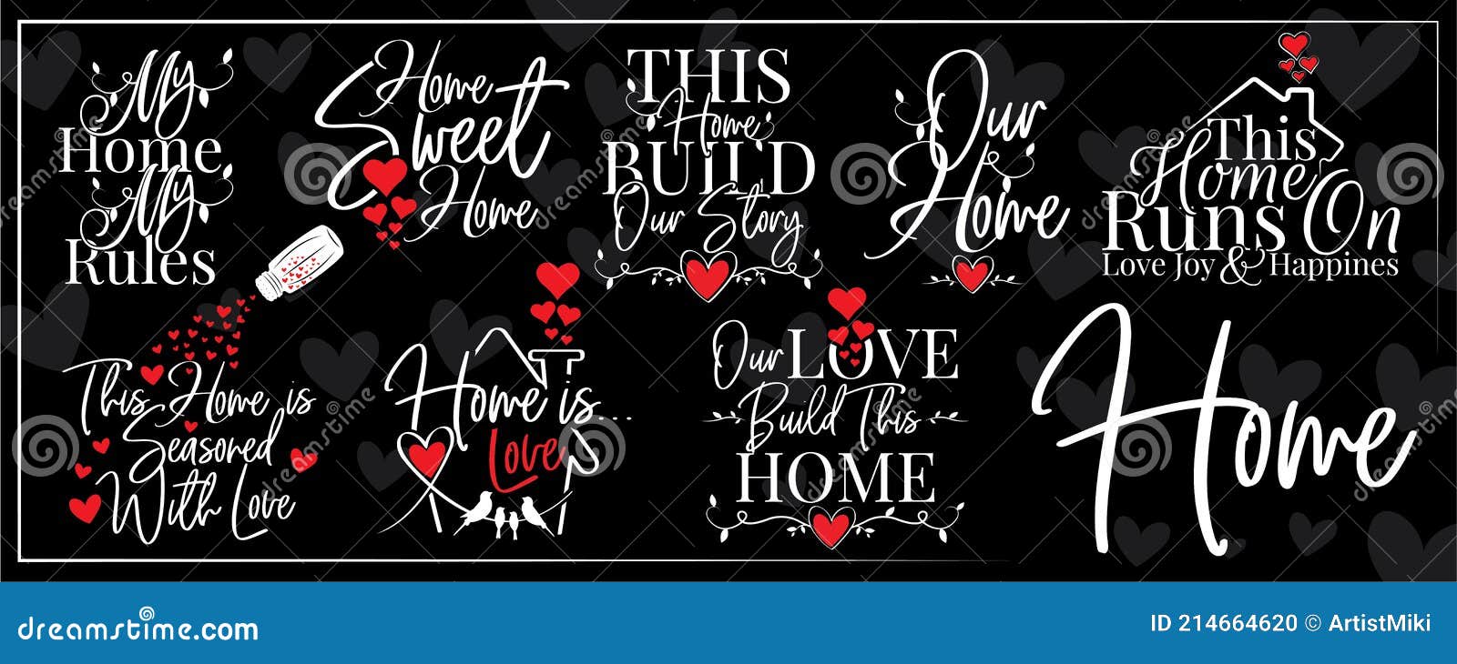 This Home Is Seasoned With Love, Vector. Wording Design Is Shape Of A ...