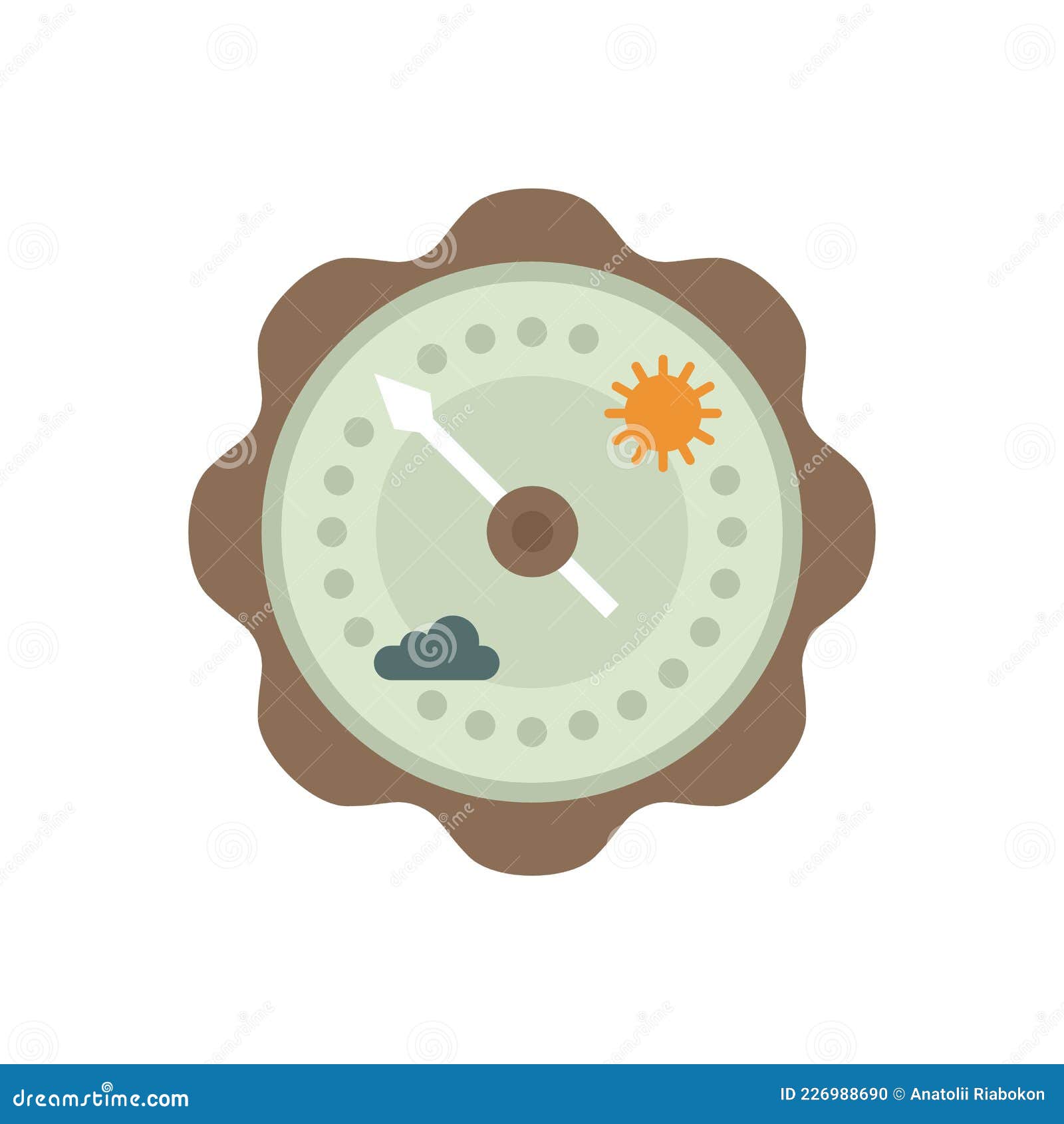 Home Barometer Icon Flat Isolated Vector Stock Vector - Illustration of ...