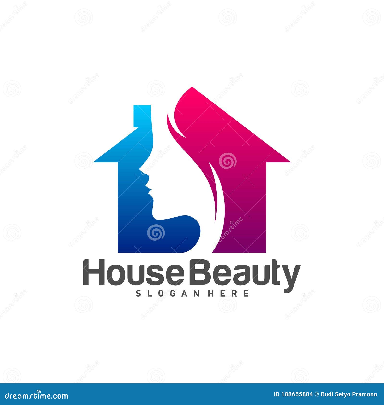 Home Beauty Logo Design Template, Vector Illustration, Icon Symbol ...