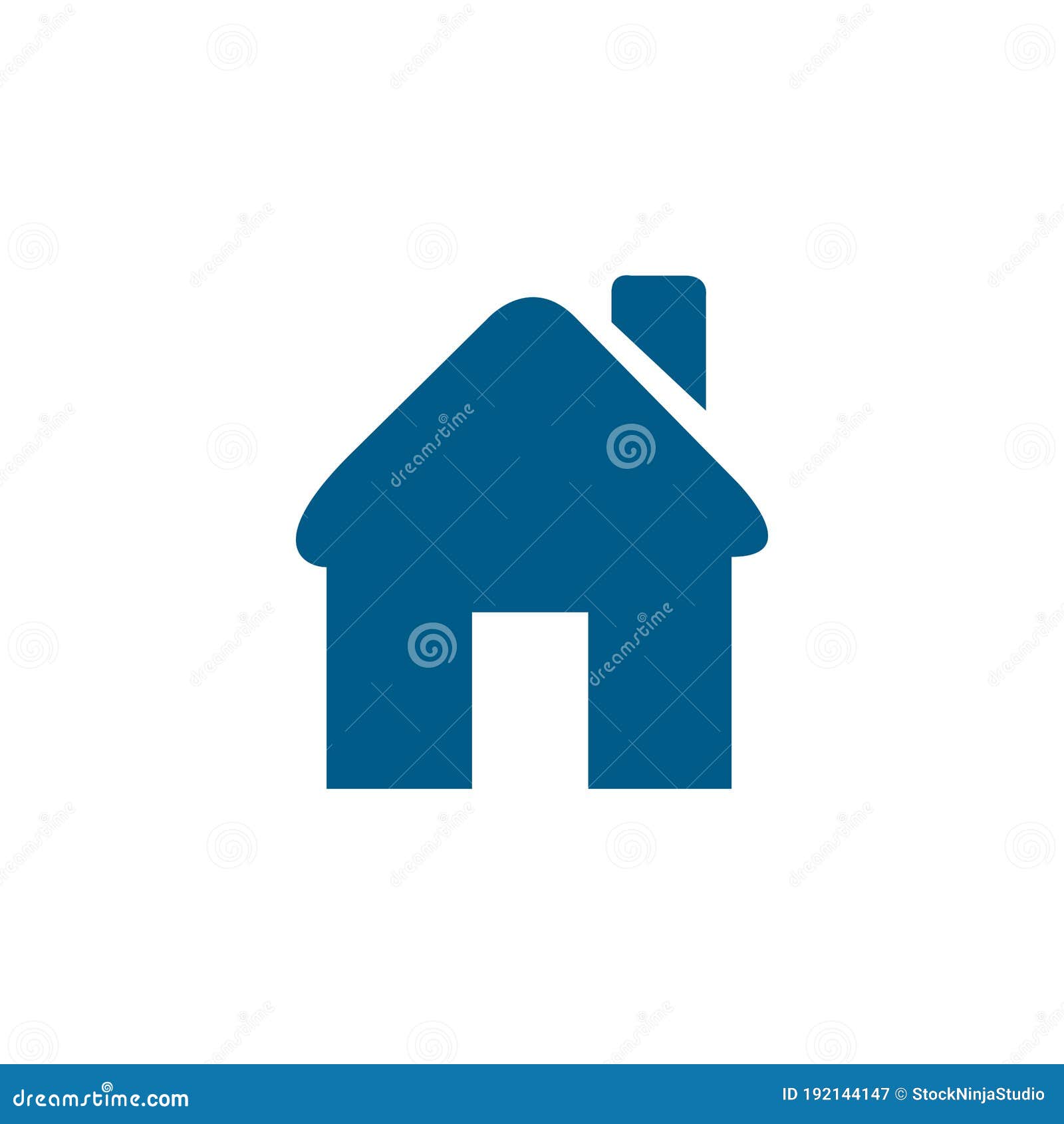 Home Blue Icon on White Background. Blue Flat Style Vector Illustration ...