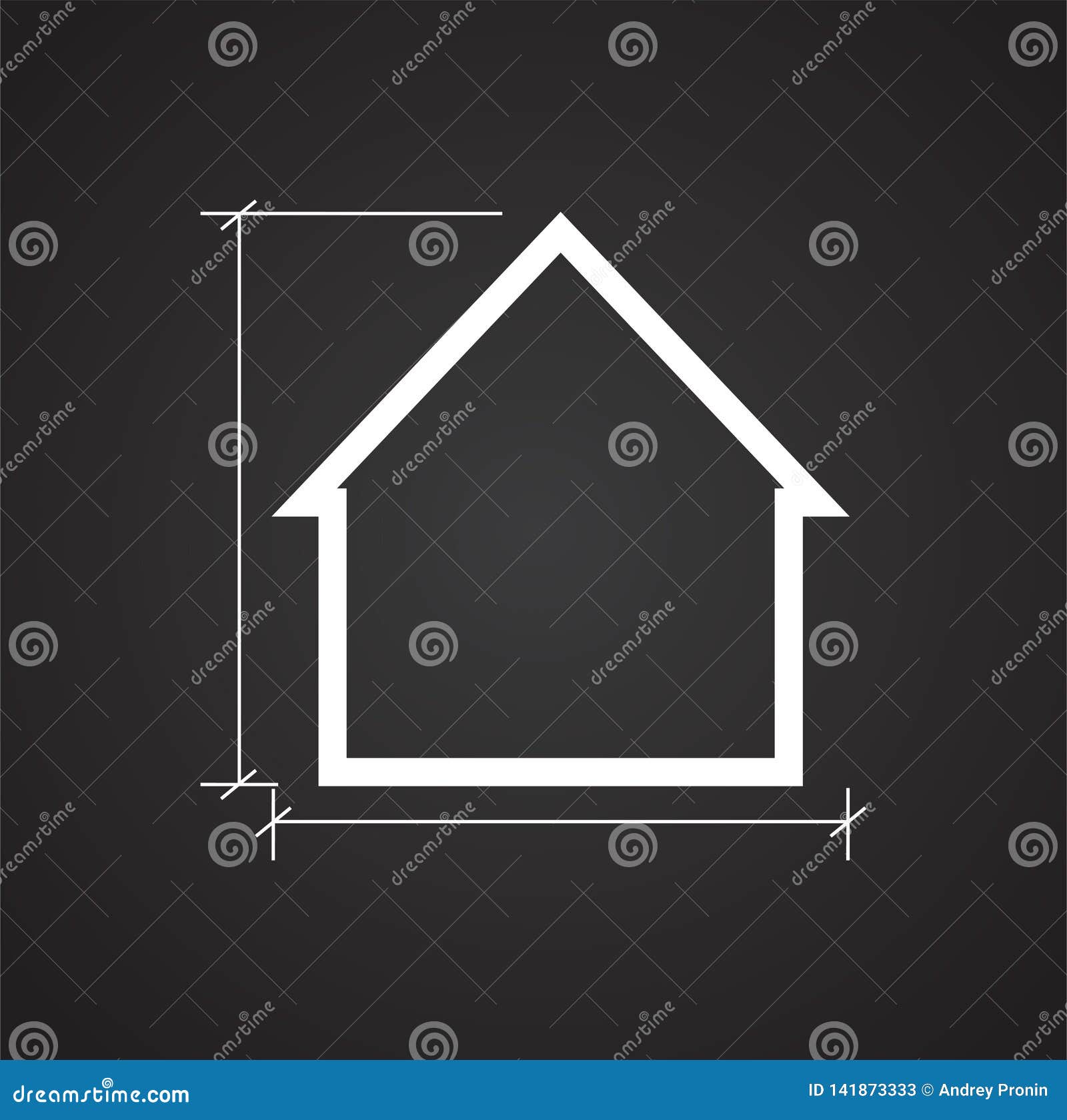 Home Blueprint Icon on Background for Graphic and Web Design. Simple ...