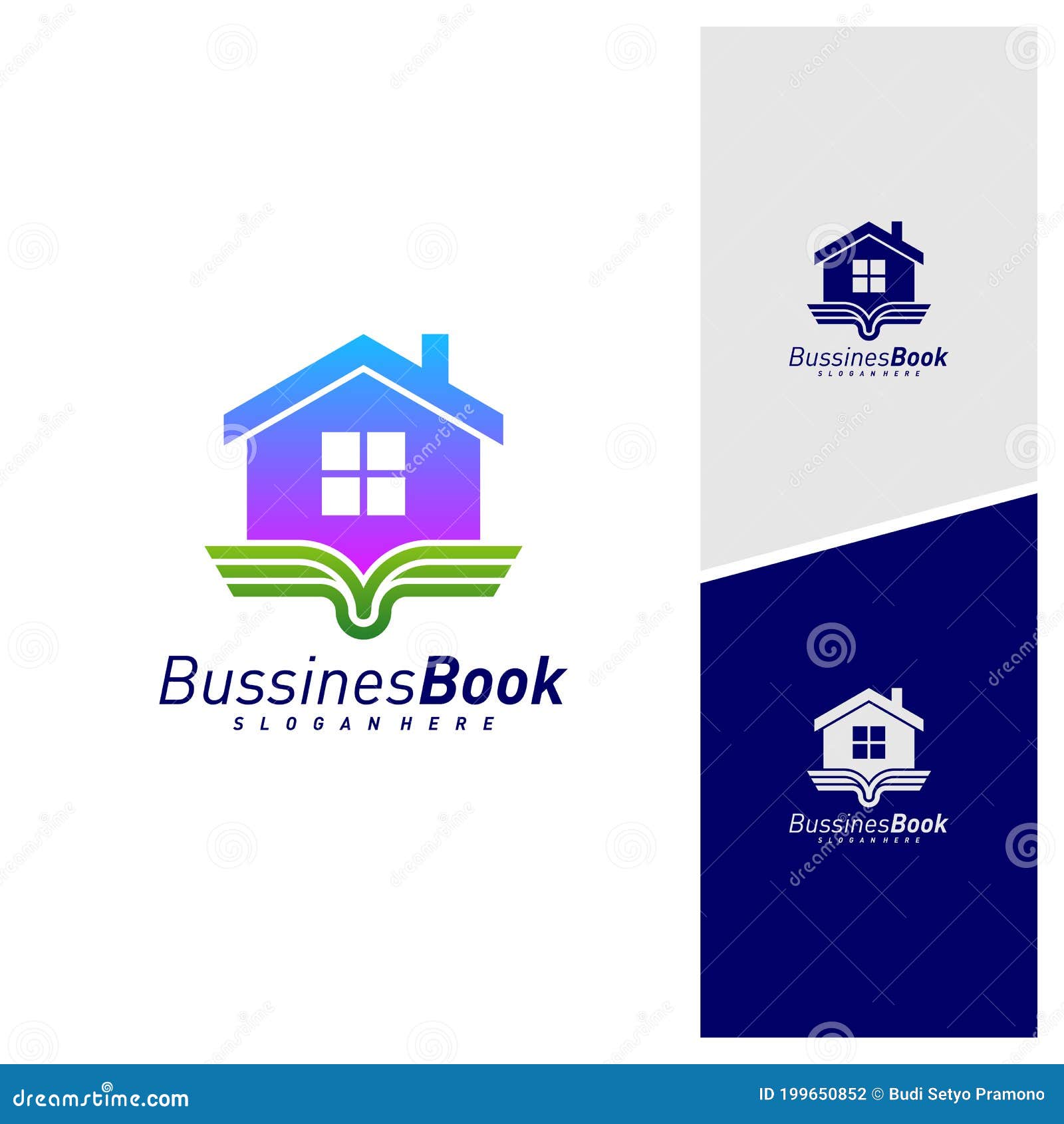 Home Book Logo Design Vector Template, Illustration Book Design Concept ...