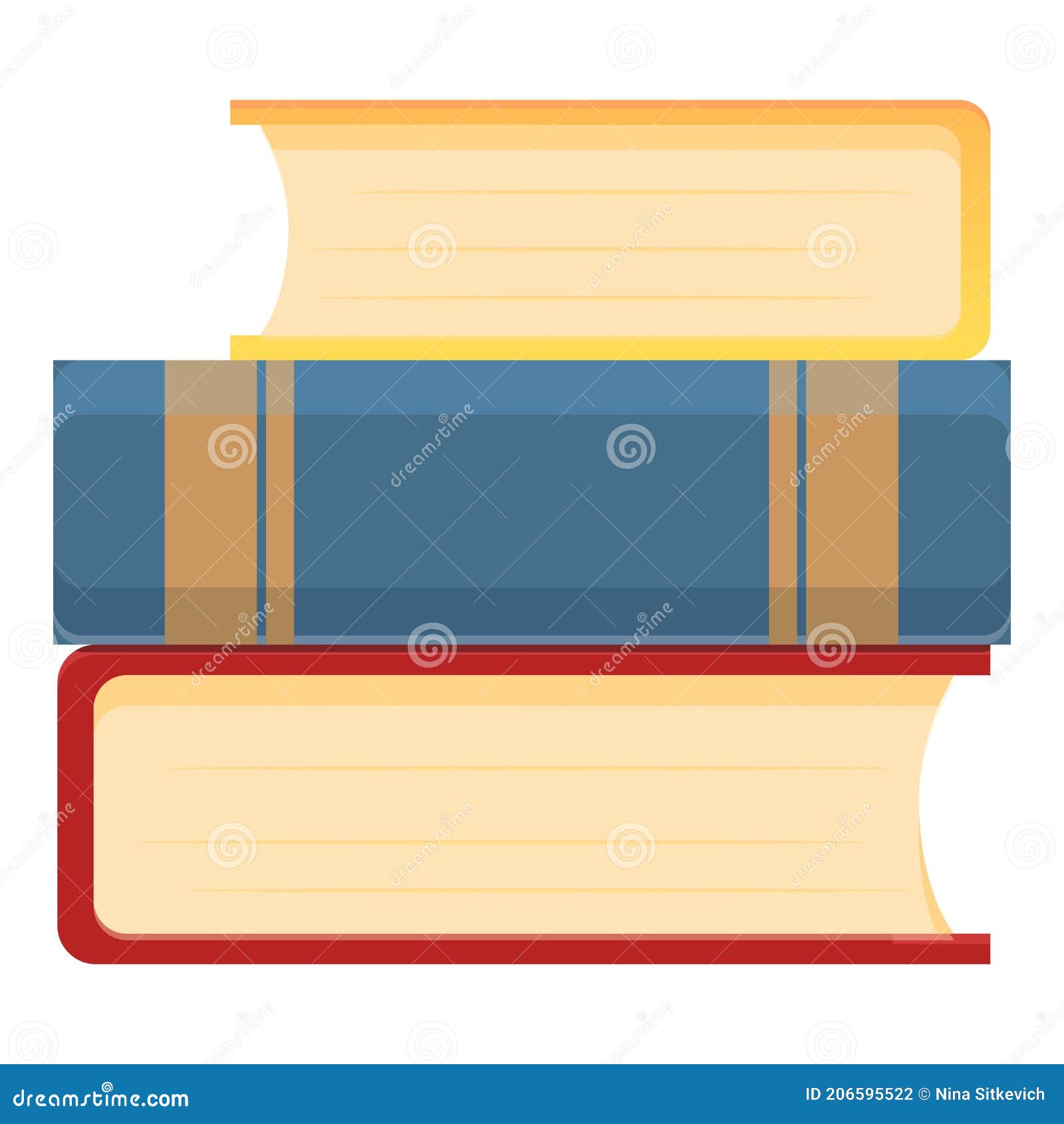 Home Books Stack Icon, Cartoon Style Stock Illustration - Illustration ...