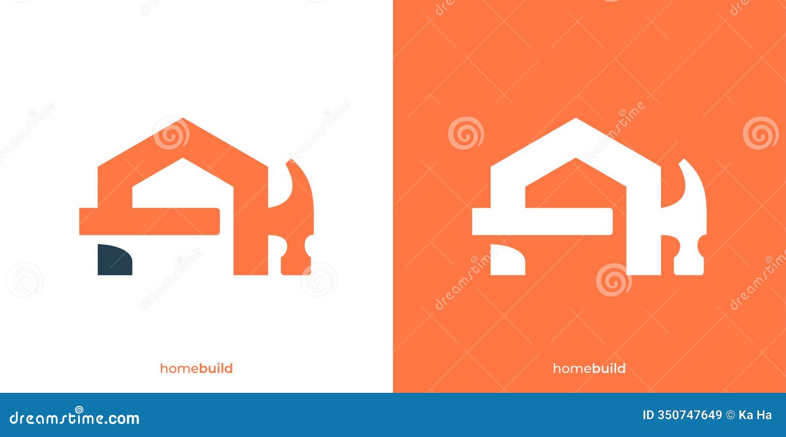 Creative Modern Home Build Logo. House Construction, Hammer Tool and ...