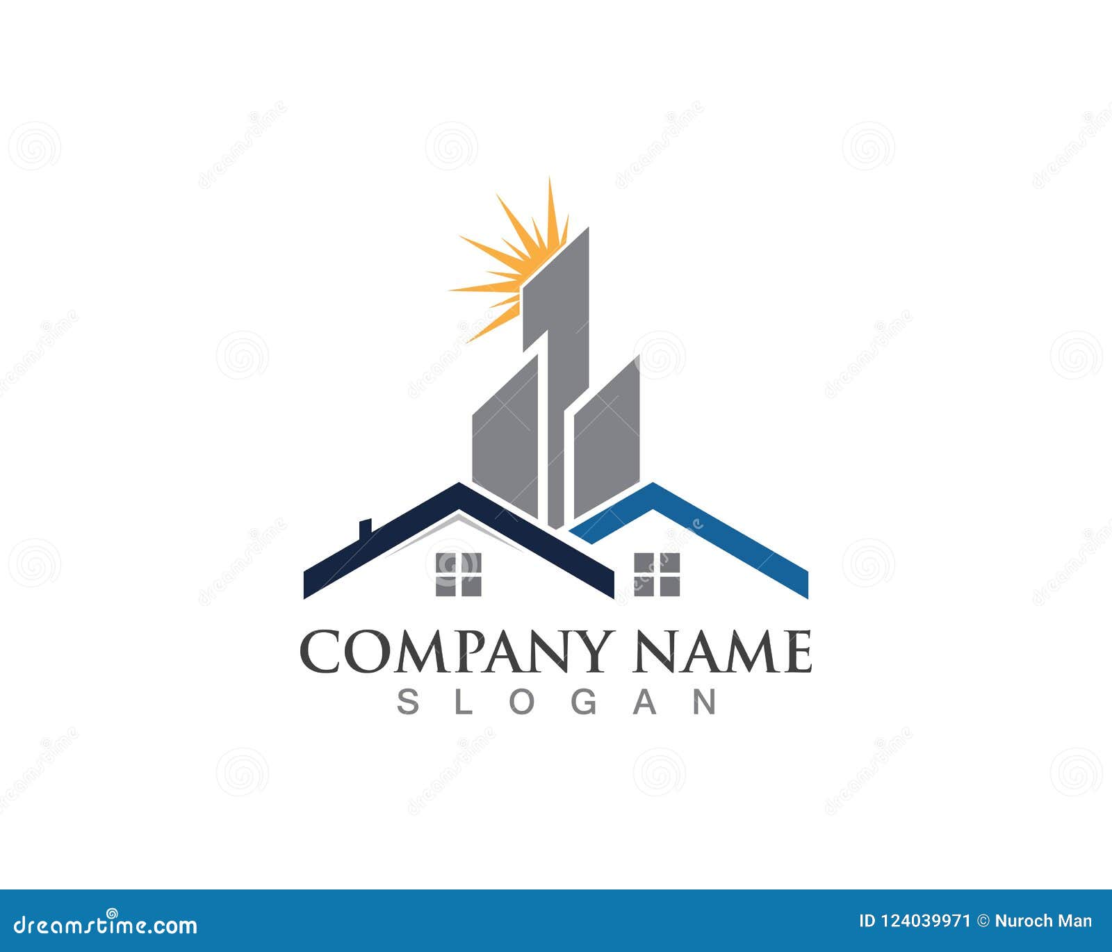 Home and Building Business Property Logo Template Stock Image - Image ...