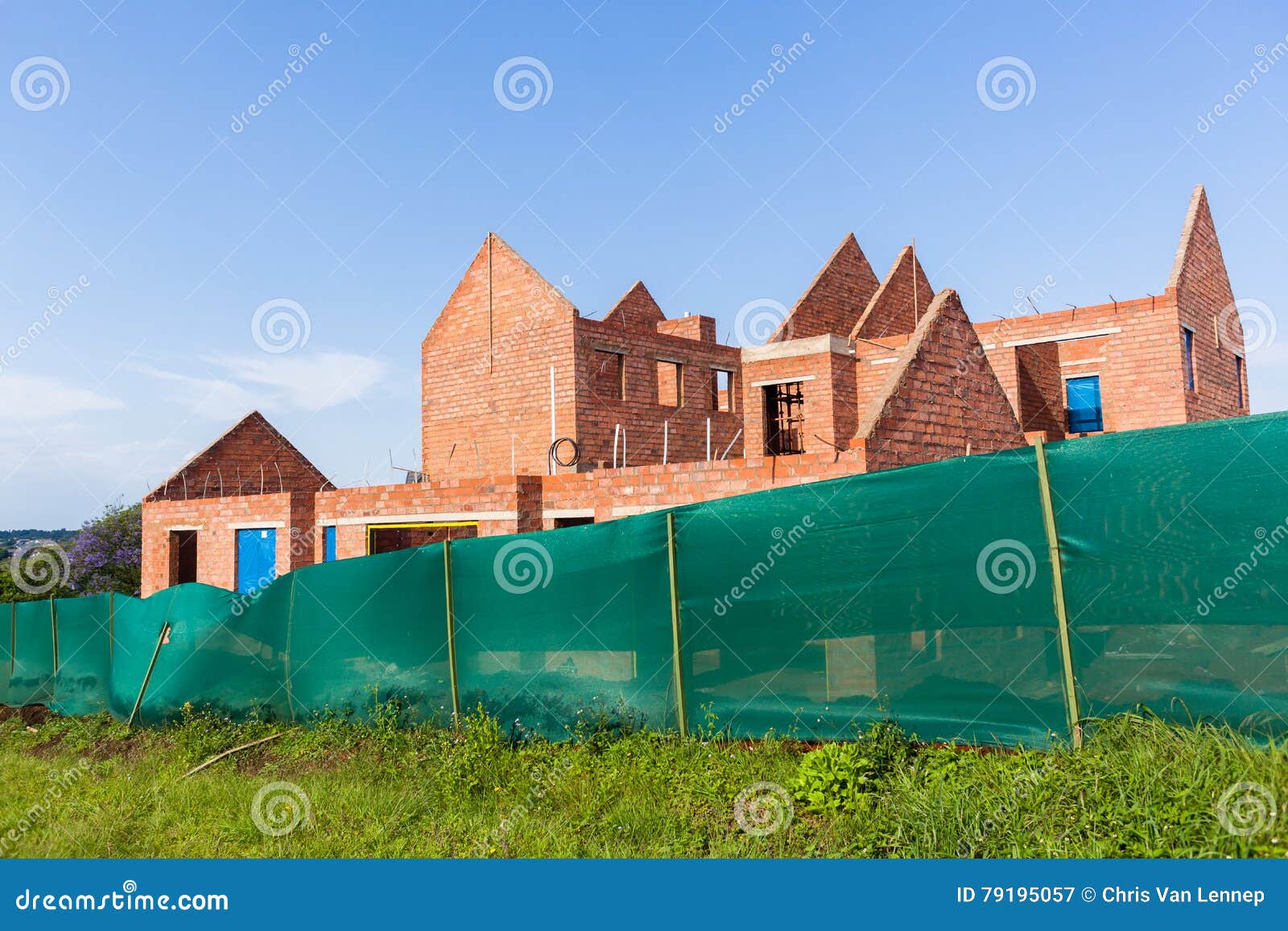 Home Building Structure Halfway Stock Image - Image of boundary, layout ...
